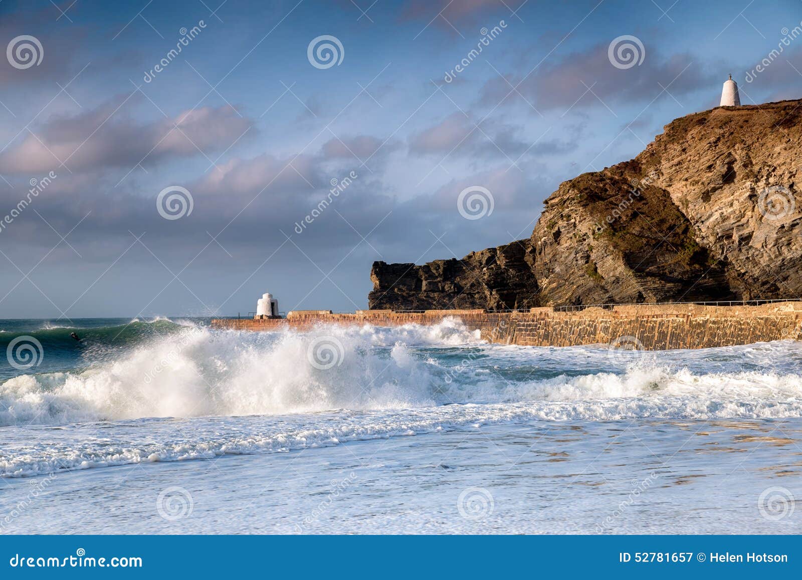 Portreath on the Cornwall Coast Stock Image - Image of pepperpot, rural ...
