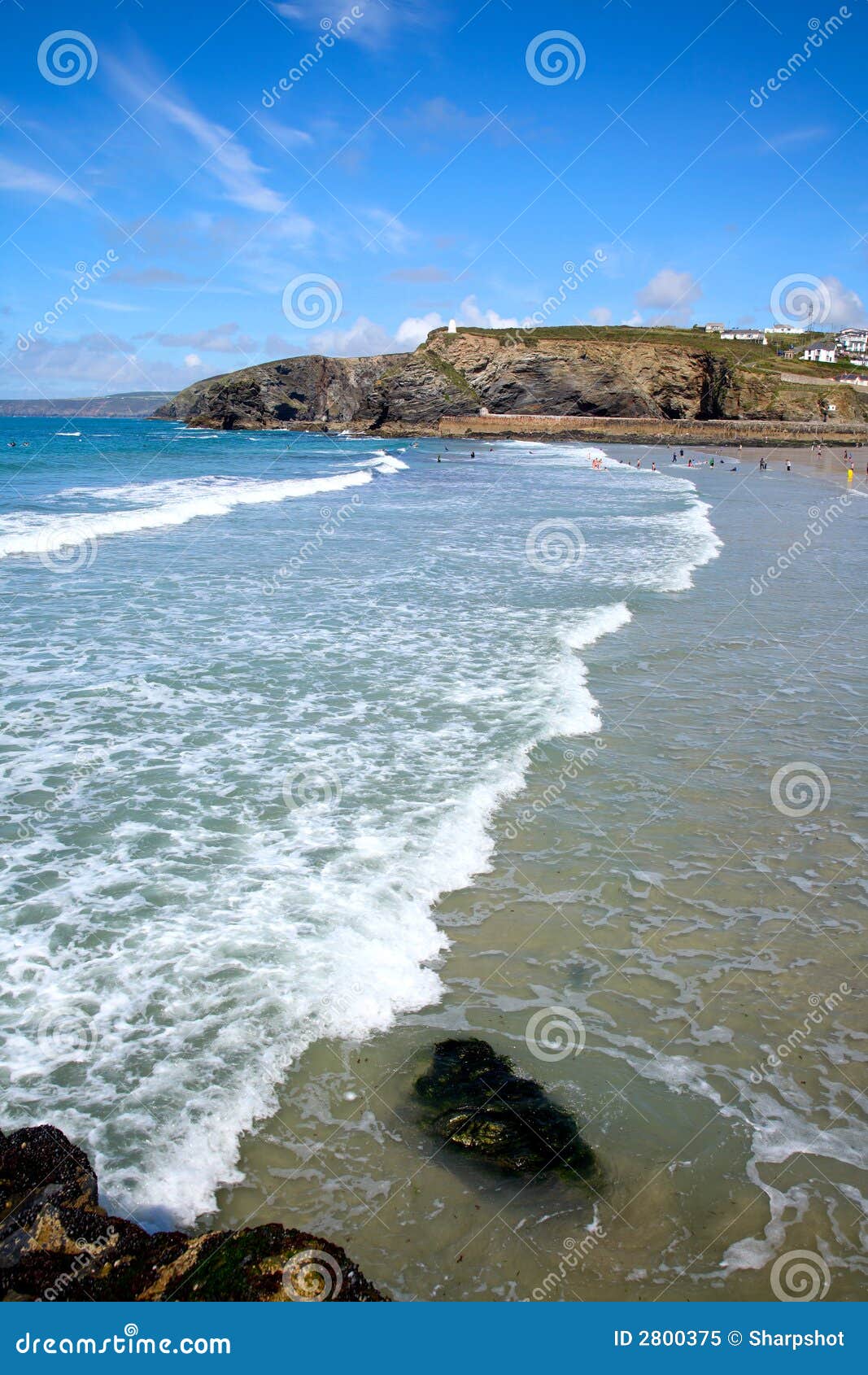 Portreath, Cornwall, UK. stock image. Image of color, water - 2800375