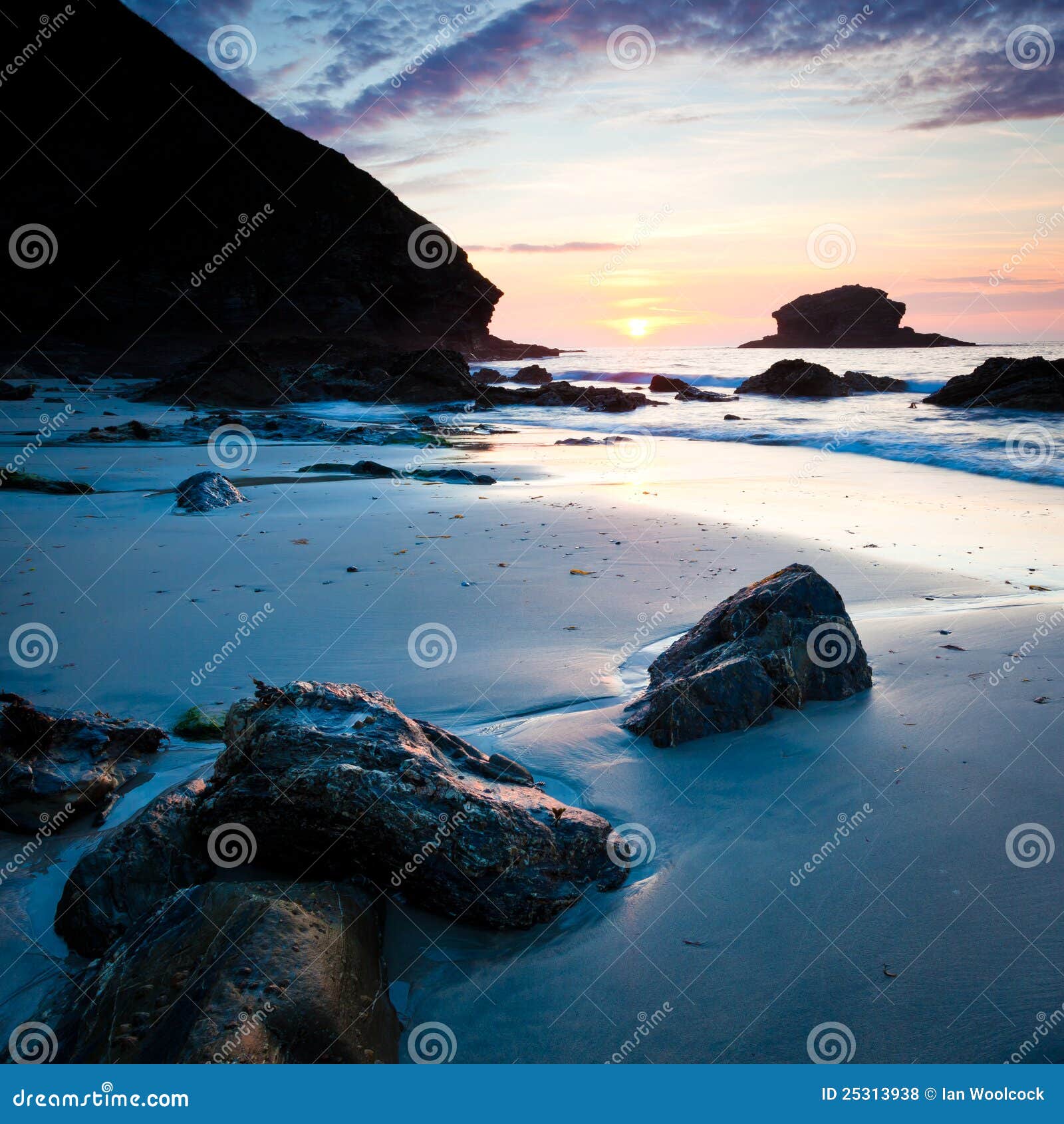 Portreath Sunset stock photo. Image of colorful, evening - 25313938
