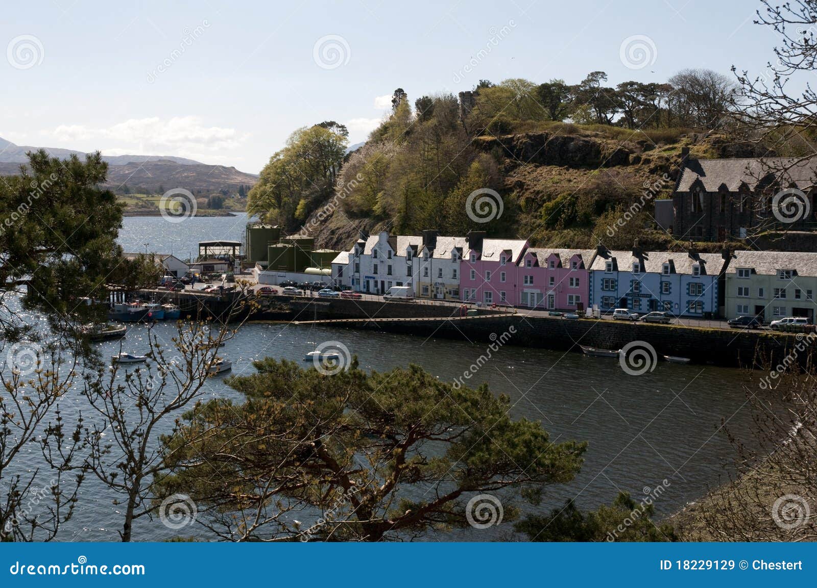 Portree stock image. Image of harbour, britain, buildings - 18229129