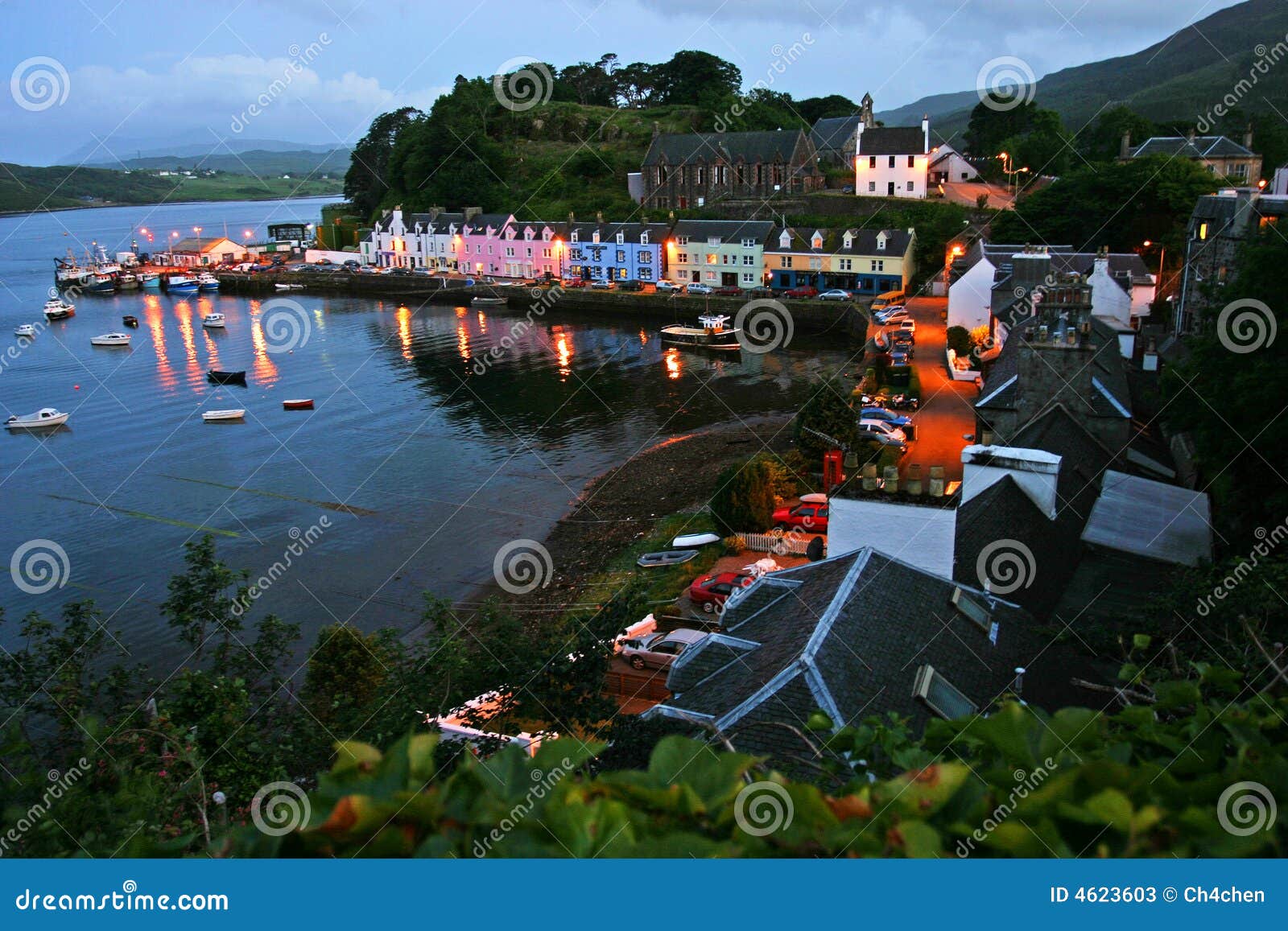 Portree Harbor stock image. Image of harbor, scotland - 4623603