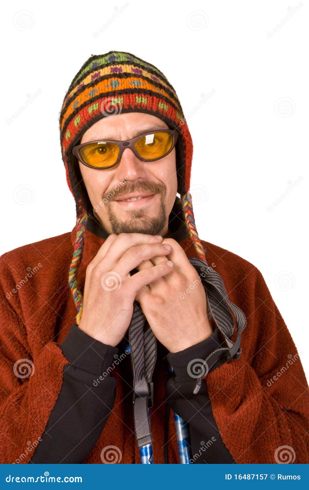 Portret De Man in Nepalese Hoed Stock Afbeelding - Image of enkelvoudig ...