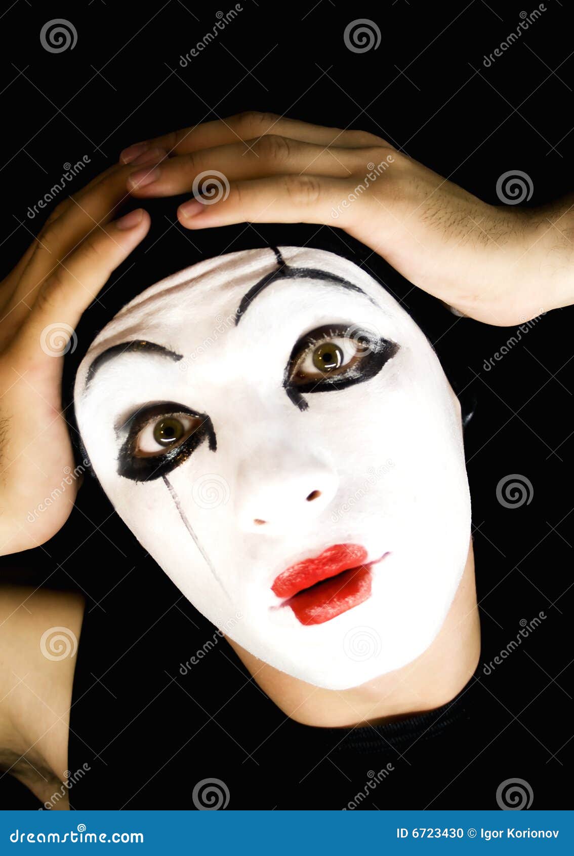 Portret of the mime stock photo. Image of sight, eyes - 6723430