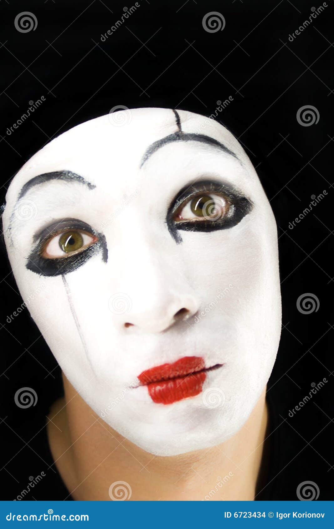 Portret of the mime stock photo. Image of eyes, theatre - 6723434