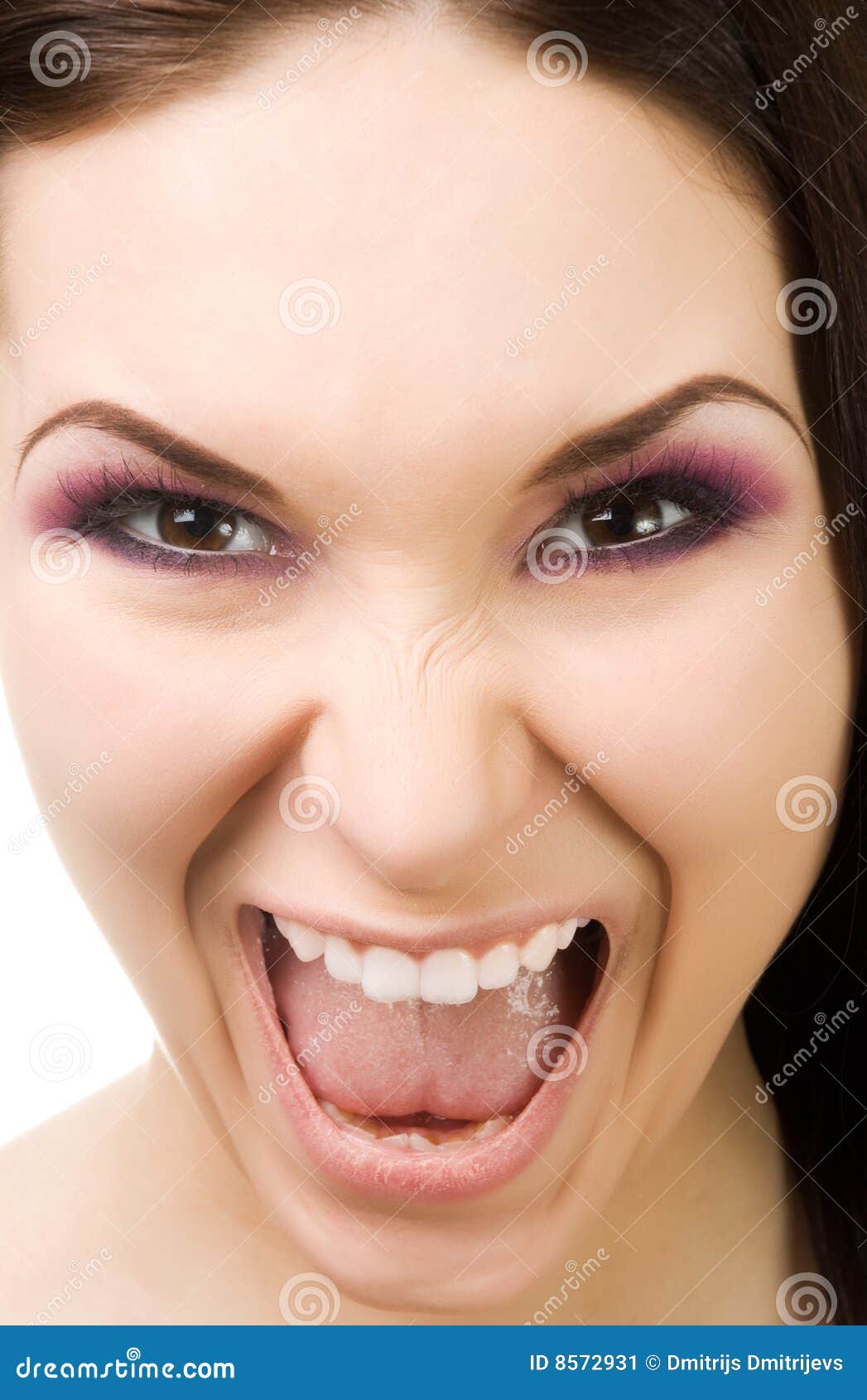 Portret of screaming woman stock image. Image of scary - 8572931