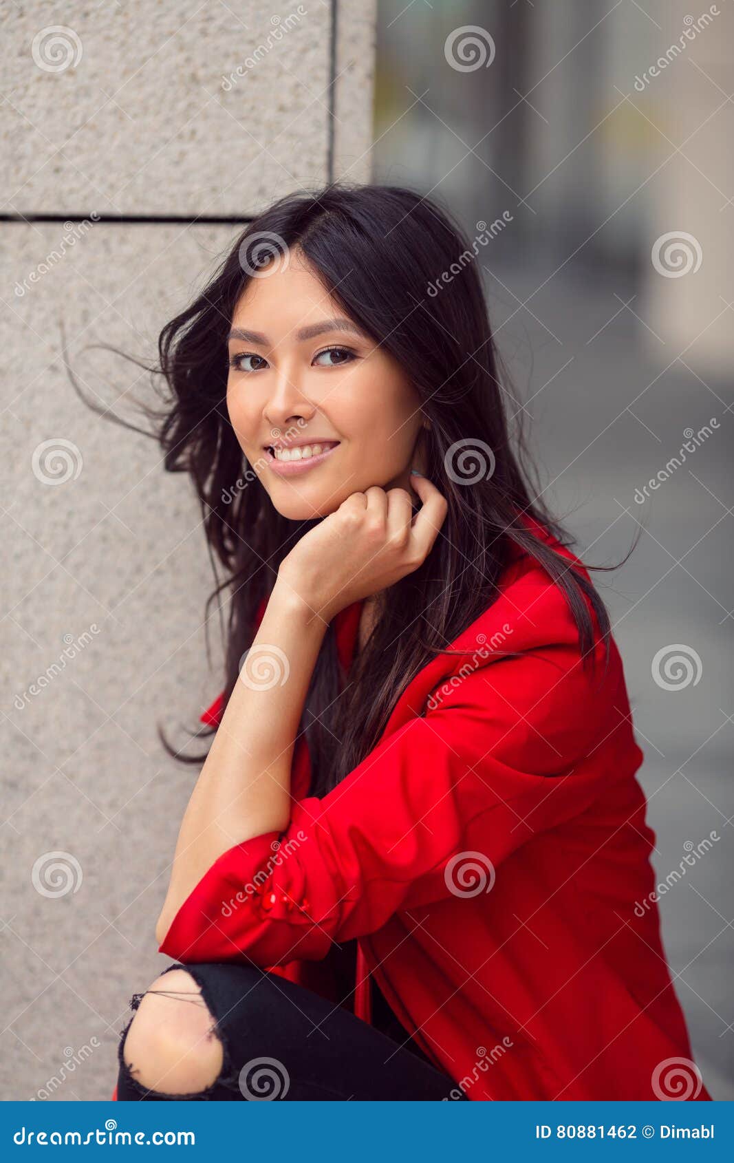 Portret Van Aziatische Vrouw Stock Foto - Image of chinees, aziatisch ...