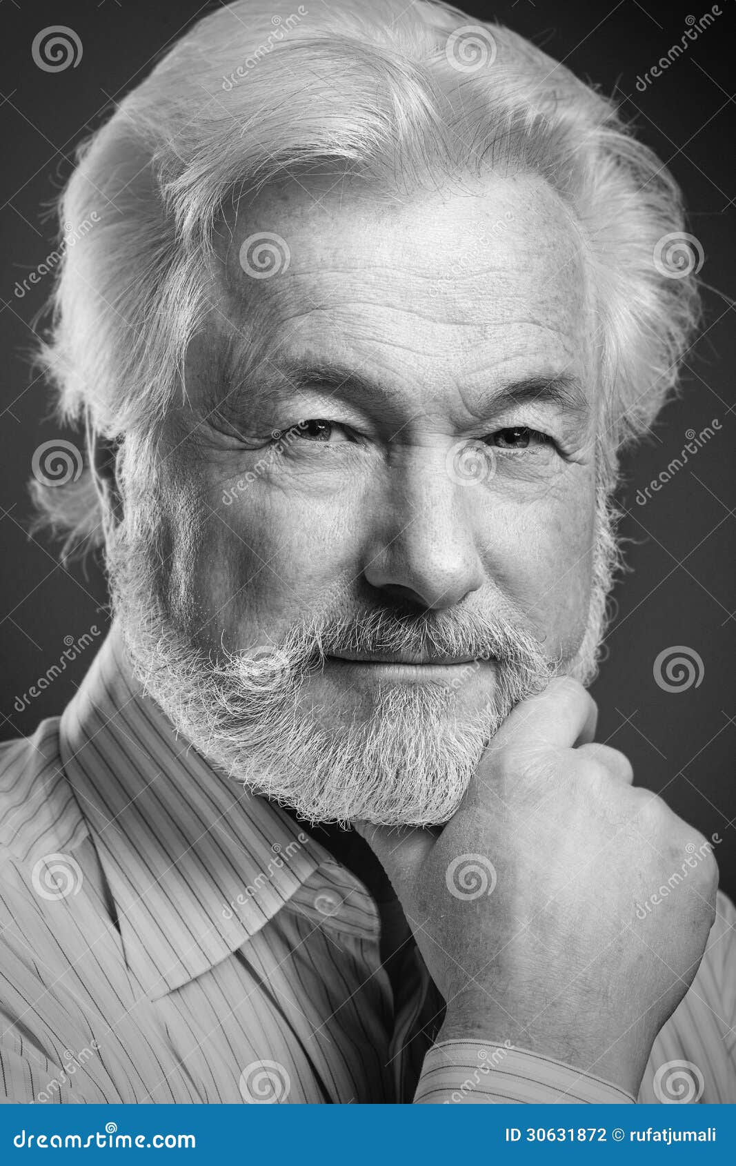 Portret Van De Oude Mens Met Baard Stock Foto - Image of uitziend ...