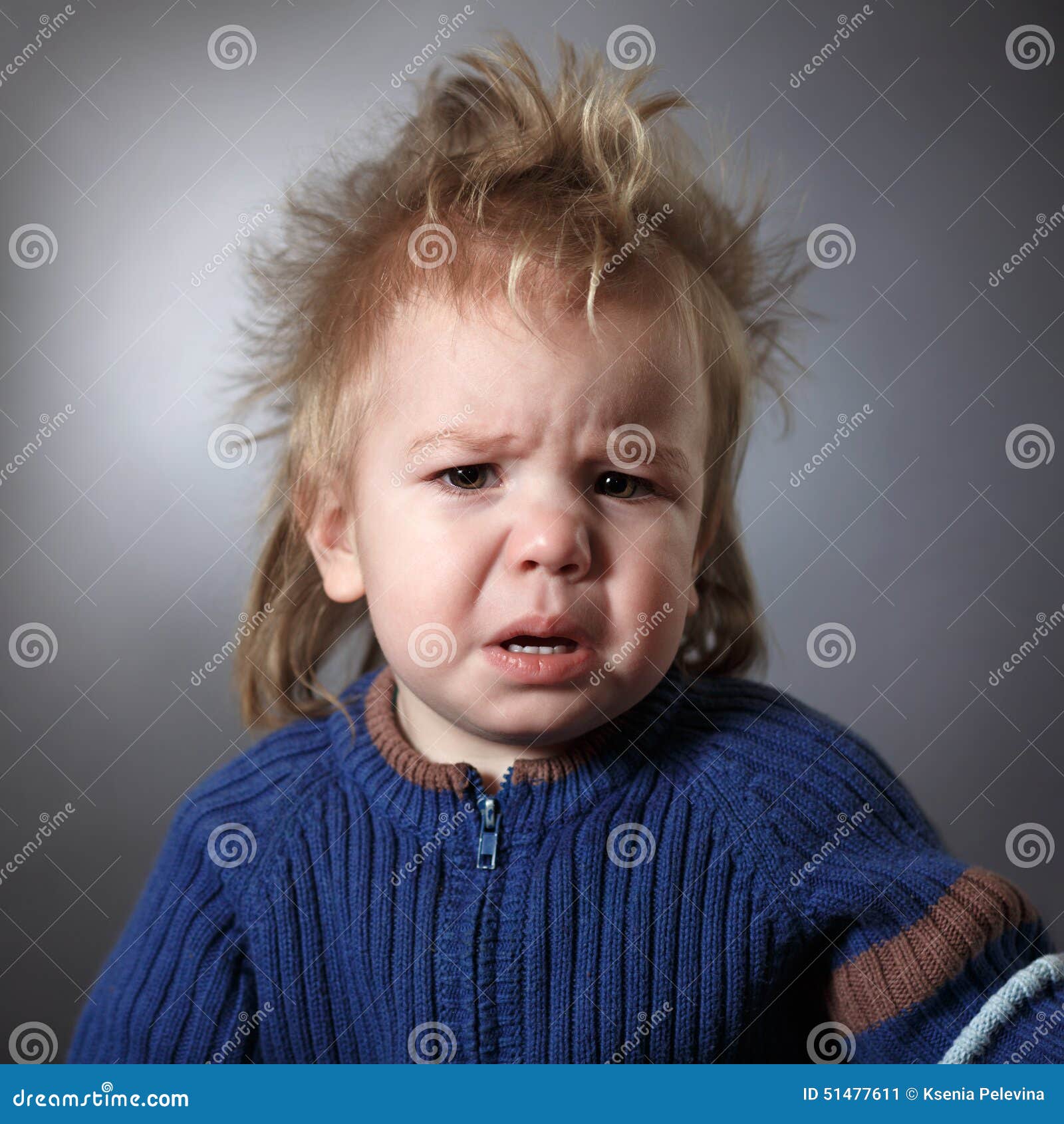 Portret Van Een Gefrustreerd Kind Stock Afbeelding - Image of onschuld ...