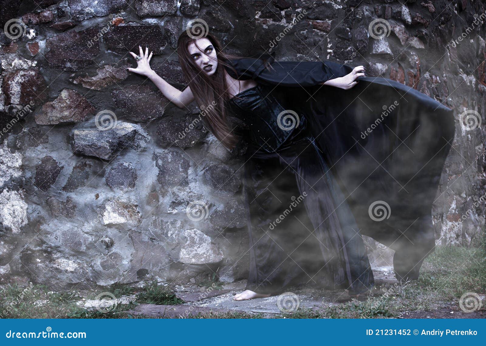 Portret Van Een Jonge Heks. Stock Foto - Image of donker, film: 21231452