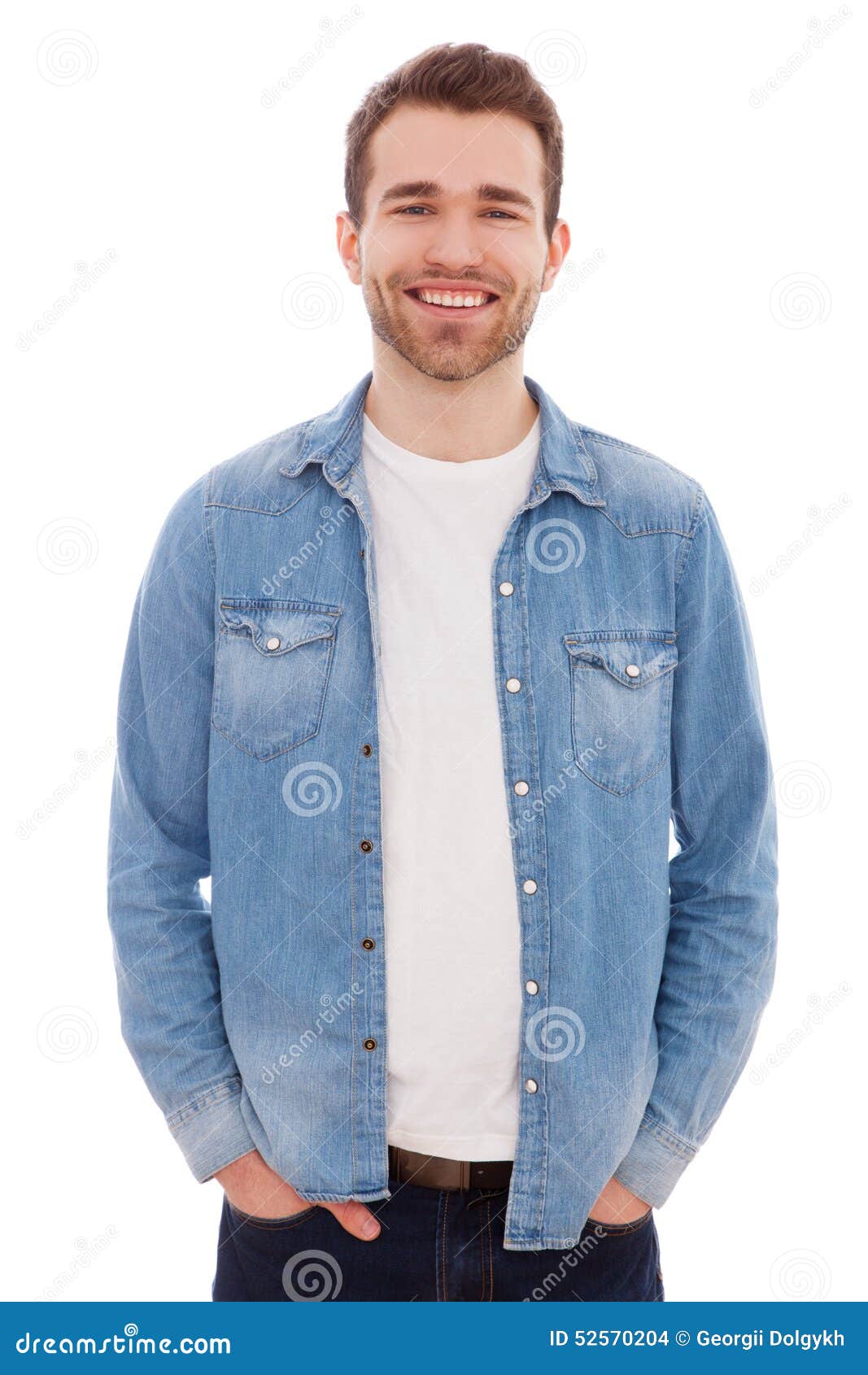 Portret Van Een Jonge Mens Stock Foto Image Of Mensen 52570204