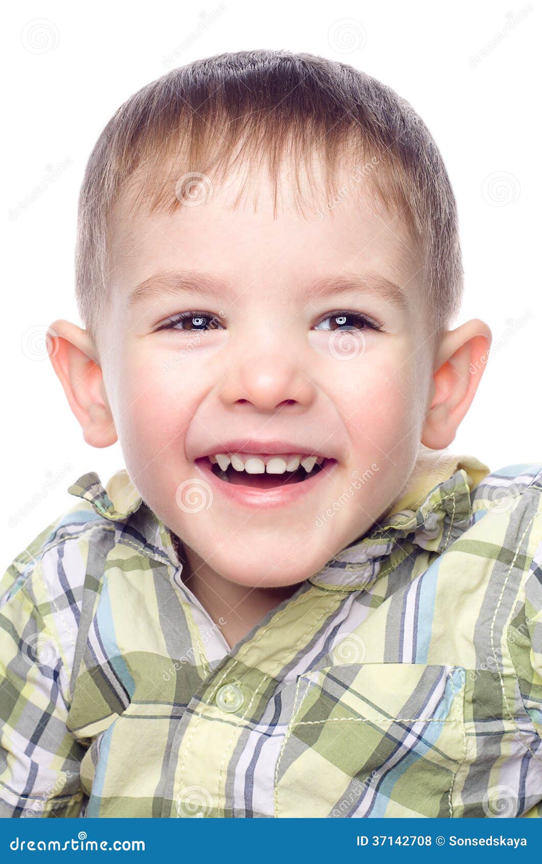 Portret Van Een Lachend Kind Stock Foto - Image of ogen, kind: 37142708