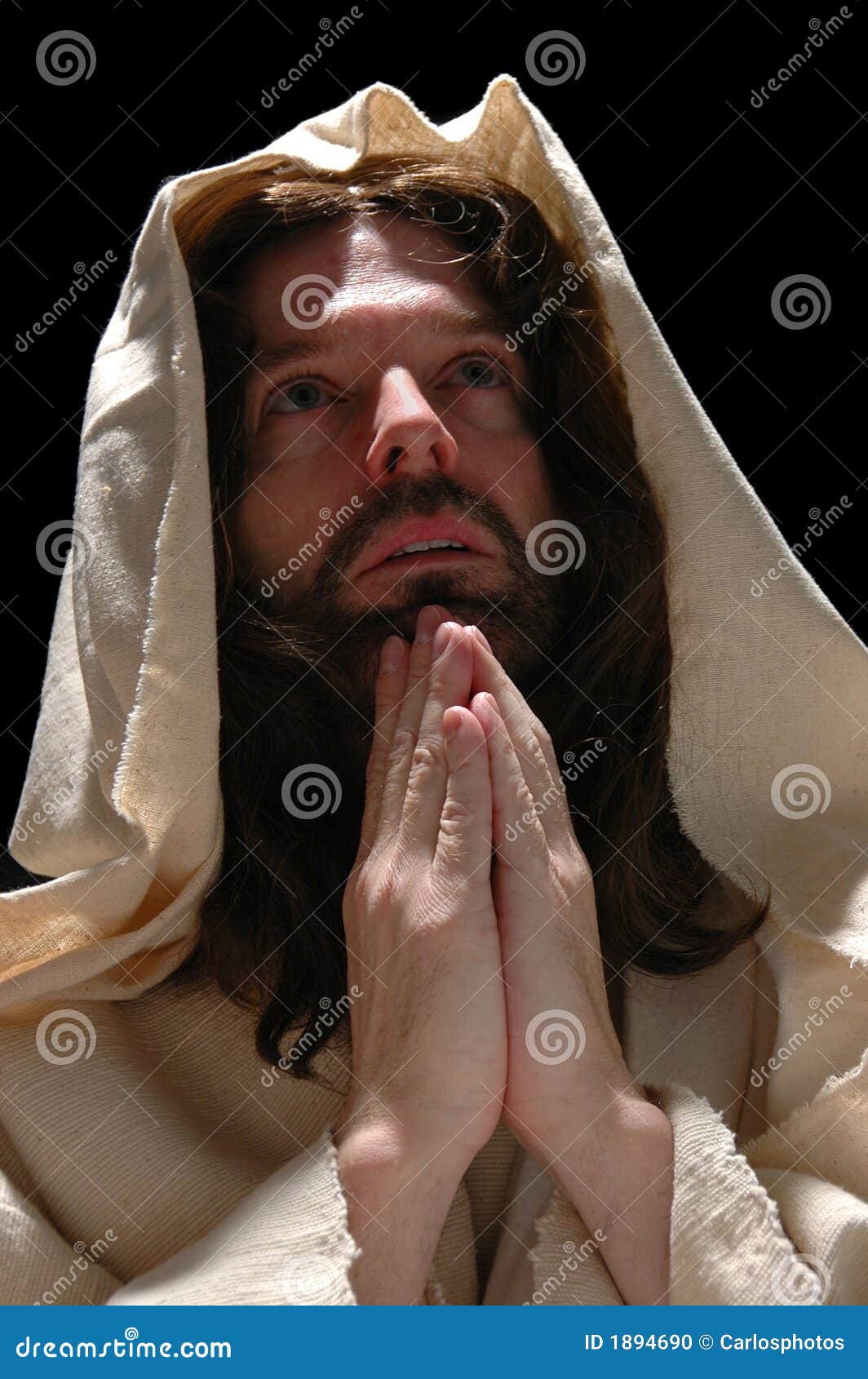 Portret van gebed Jesusin stock foto. Image of eeuwigheid - 1894690