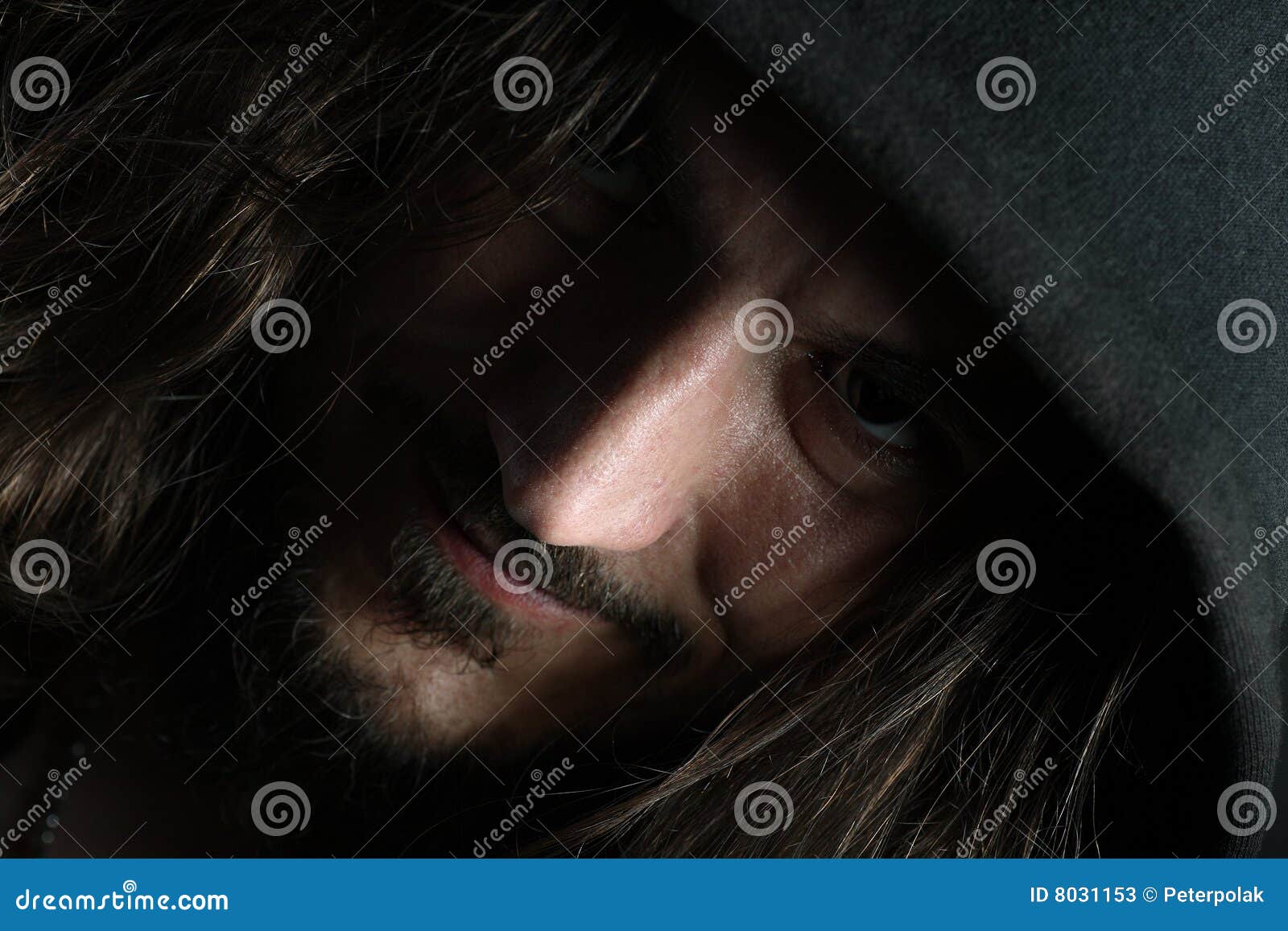 Portret Van Kerel Met Grote Neus Stock Afbeelding - Image of verborgen ...