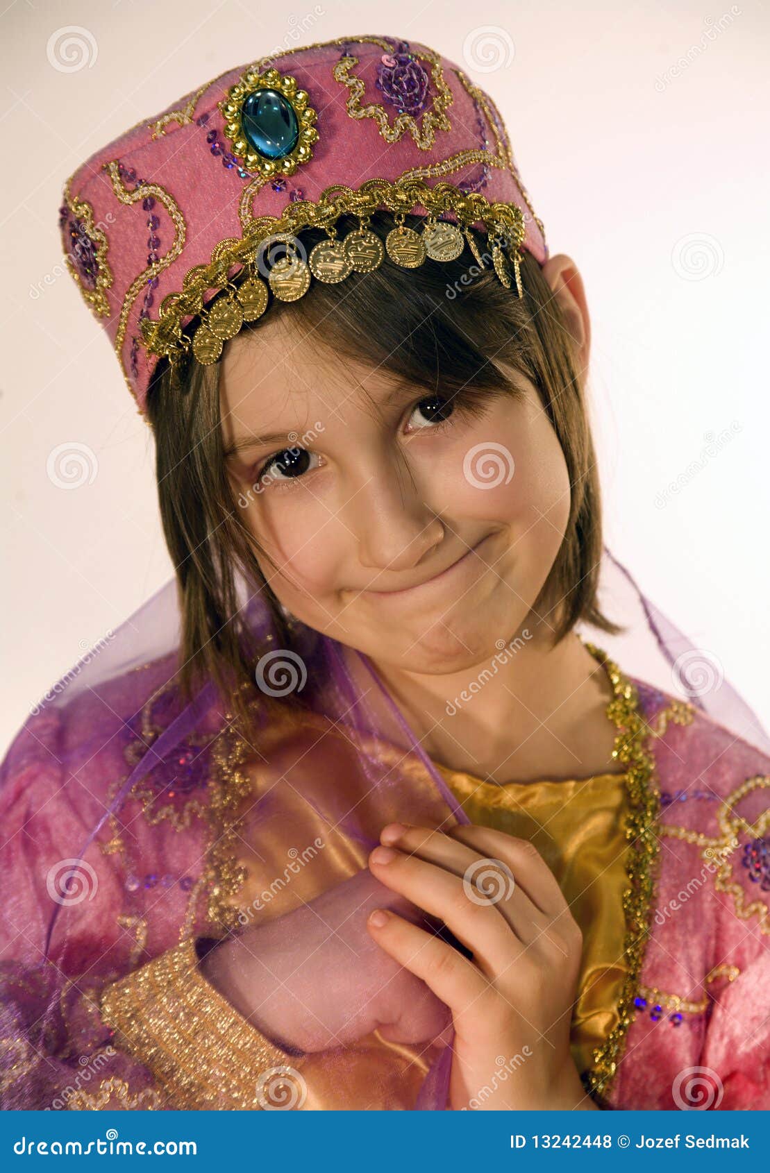 Portret Van Meisje in De Carnaval Kleren Stock Foto - Image of kleding ...