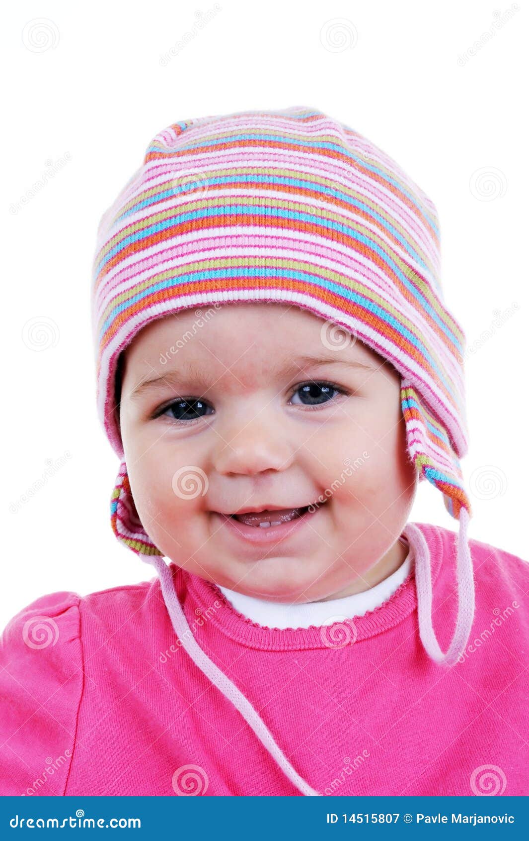 Portret van mooie baby stock afbeelding. Image of handen - 14515807