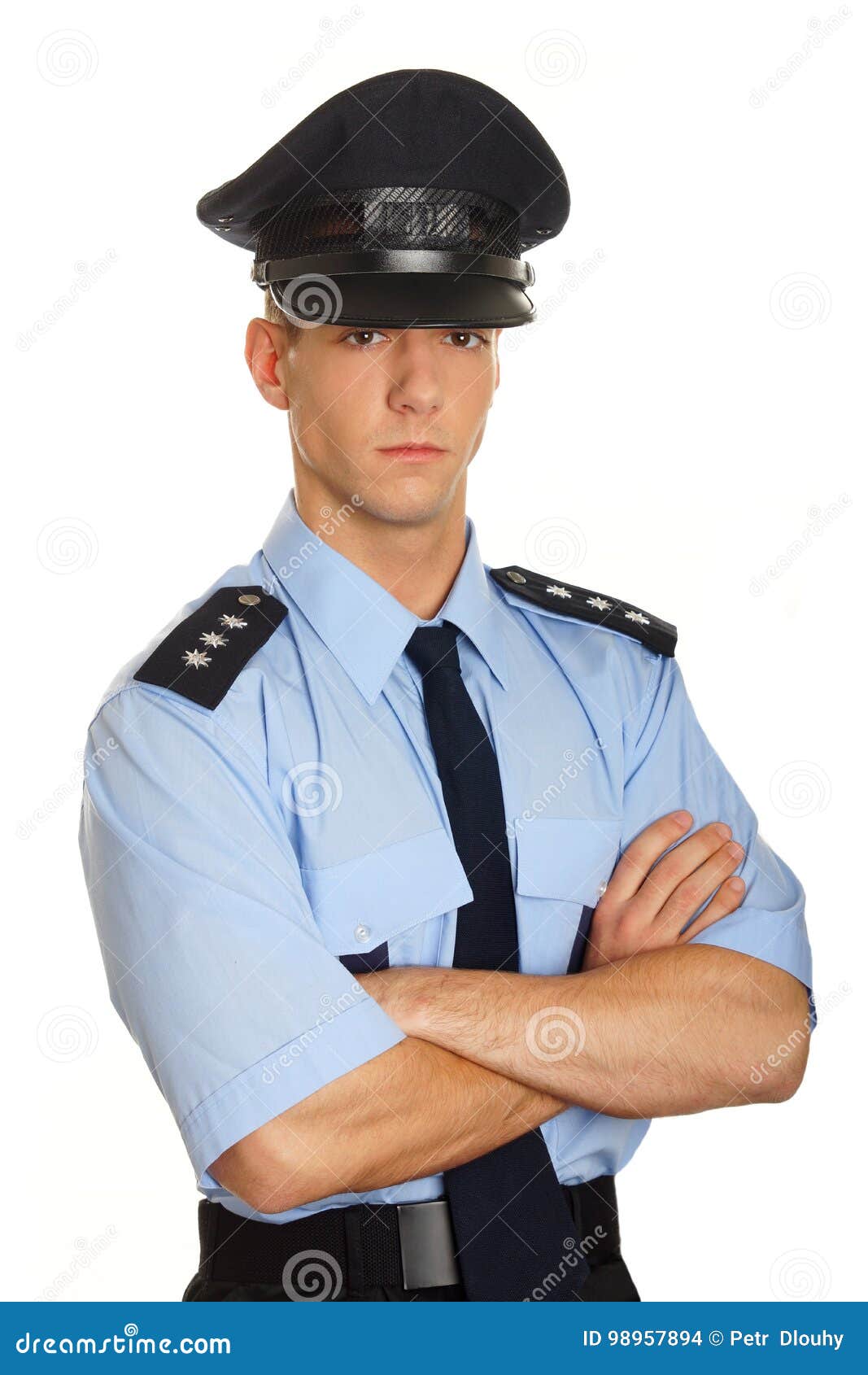 Portret van politieagent stock foto. Afbeelding bestaande uit volwassen ...