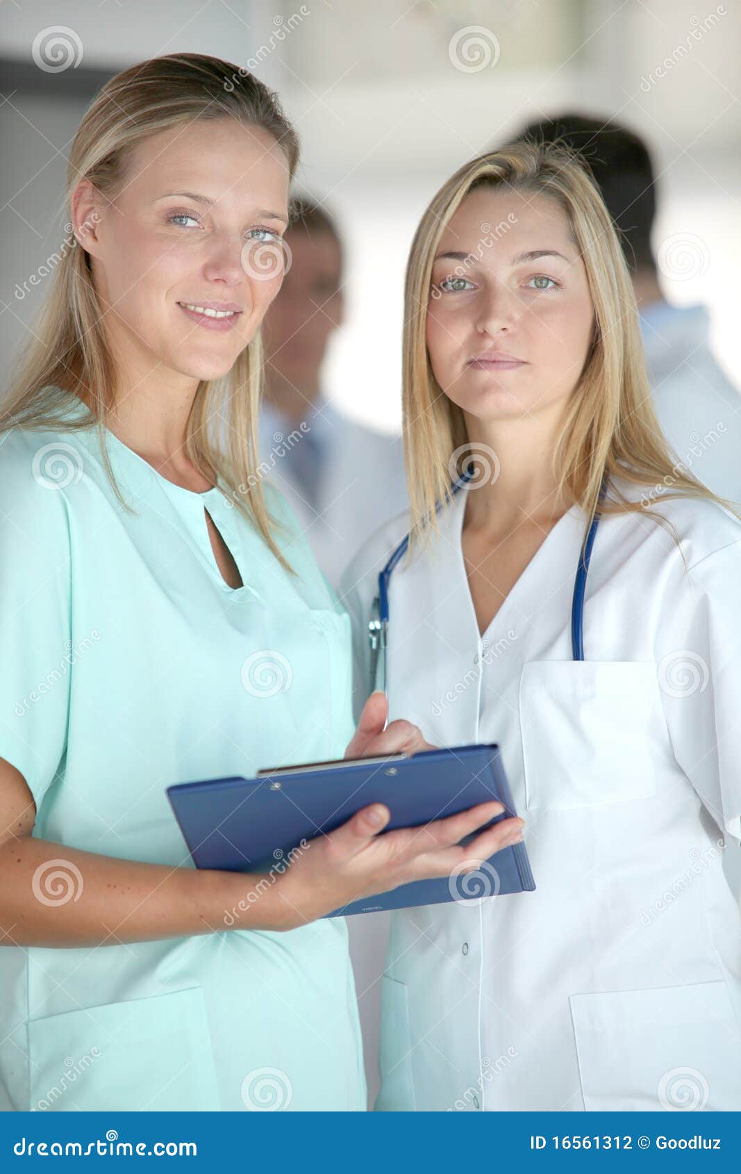 Portret van verpleegsters stock foto. Image of kaukasisch - 16561312