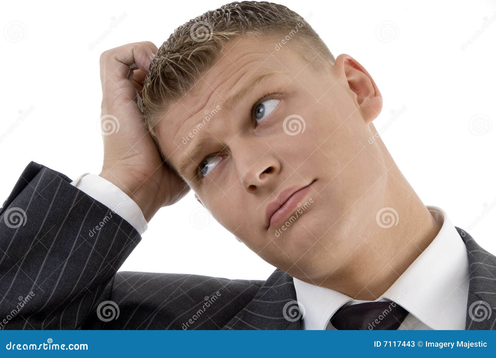 Portret Van Verwarde Zakenman Stock Afbeelding - Image of cliënt, kerel ...