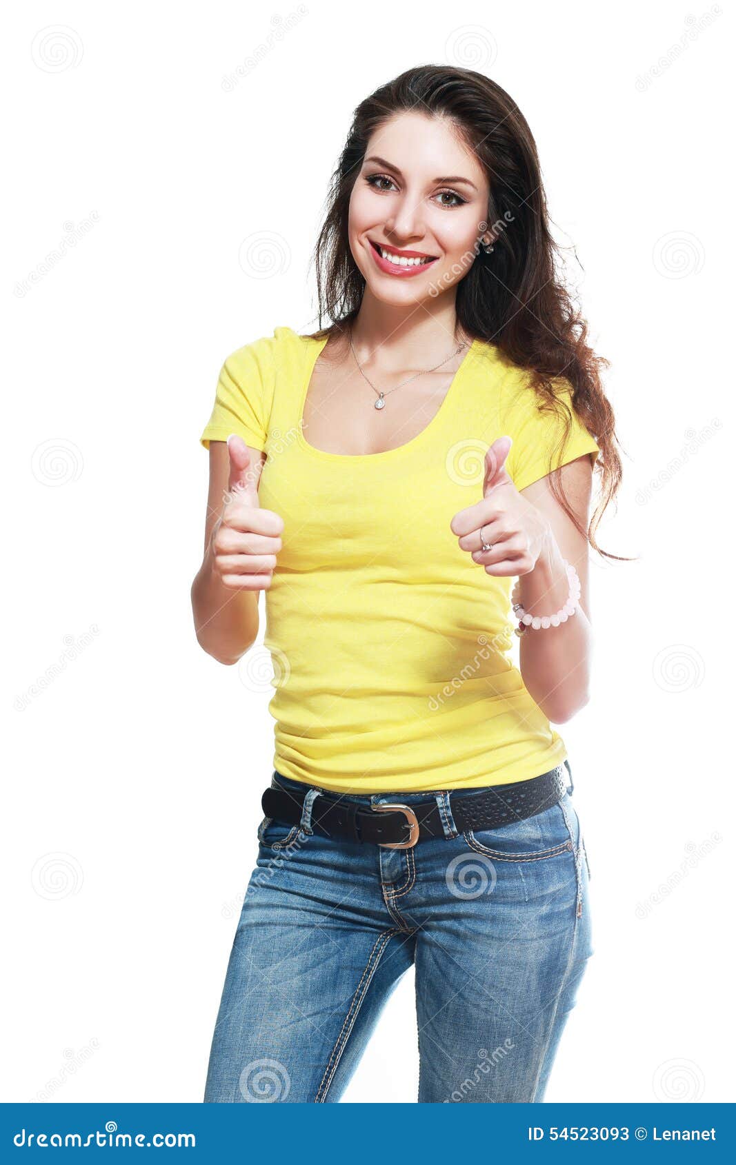 Portretduim omhoog stock afbeelding. Image of mooi, geïsoleerd - 54523093