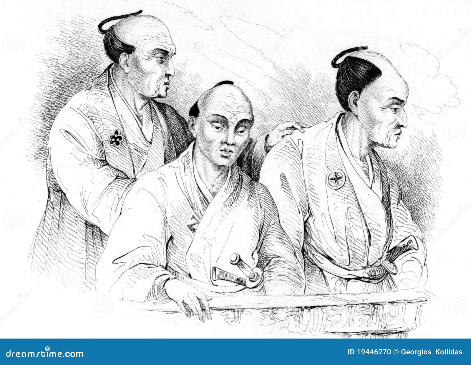 Portretten Van Japanner in 19de Eeuw Stock Foto - Image of japan ...