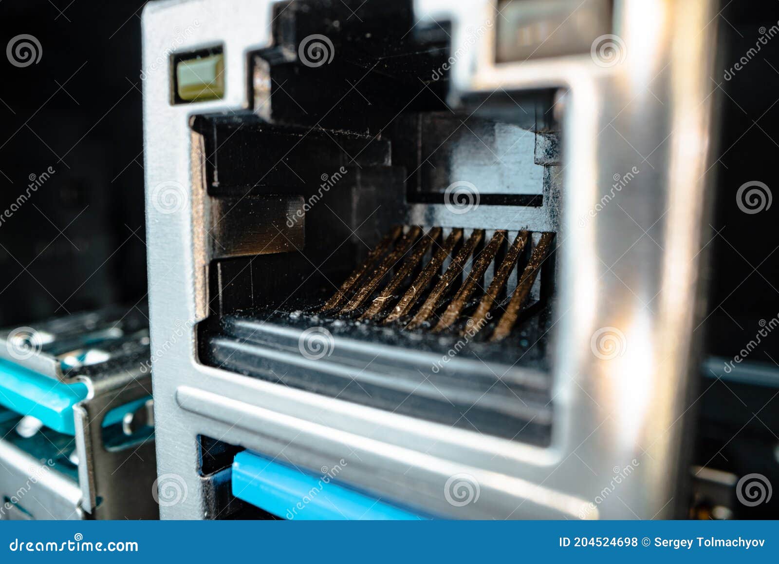 Ports and Outputs at Computer System Unit Macro Stock Photo - Image of ...