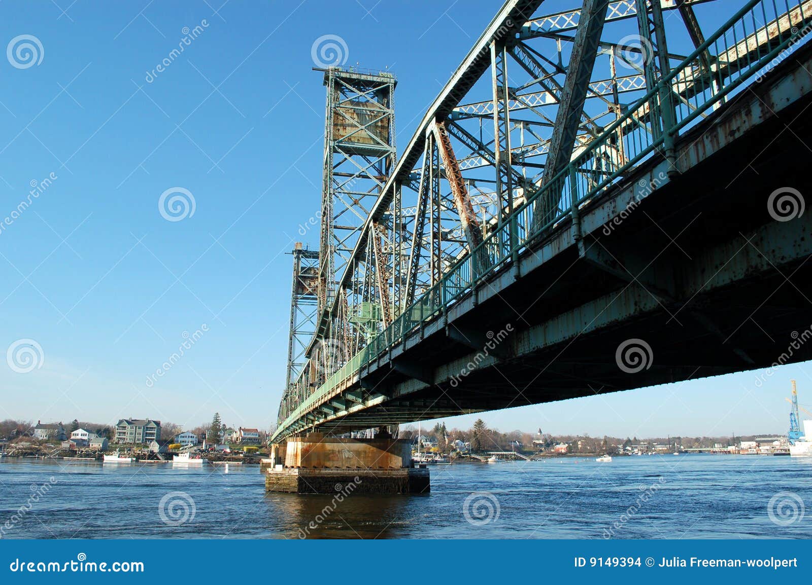 Portsmouth New Hampshire Bridge Stock Photo - Image of piscataqua ...