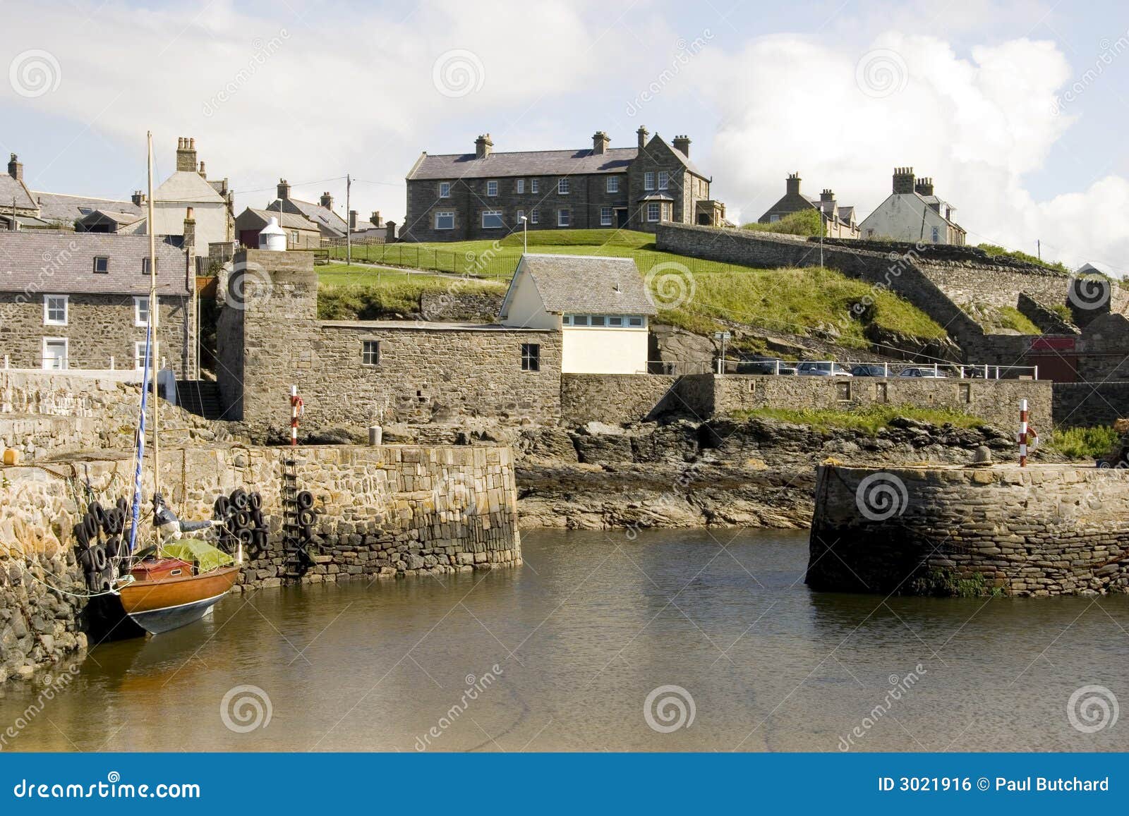 Portsoy Harbour, Scotland stock photo. Image of clouds - 3021916