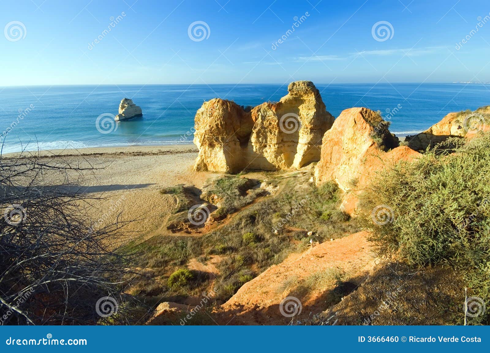 Portugal algarve coastline stock photo. Image of dream - 3666460