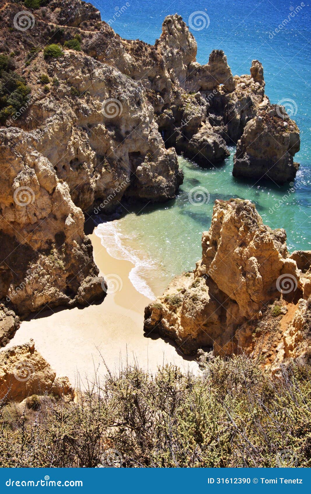 Portugal: Algarve-Strand stockfoto. Bild von portugal - 31612390