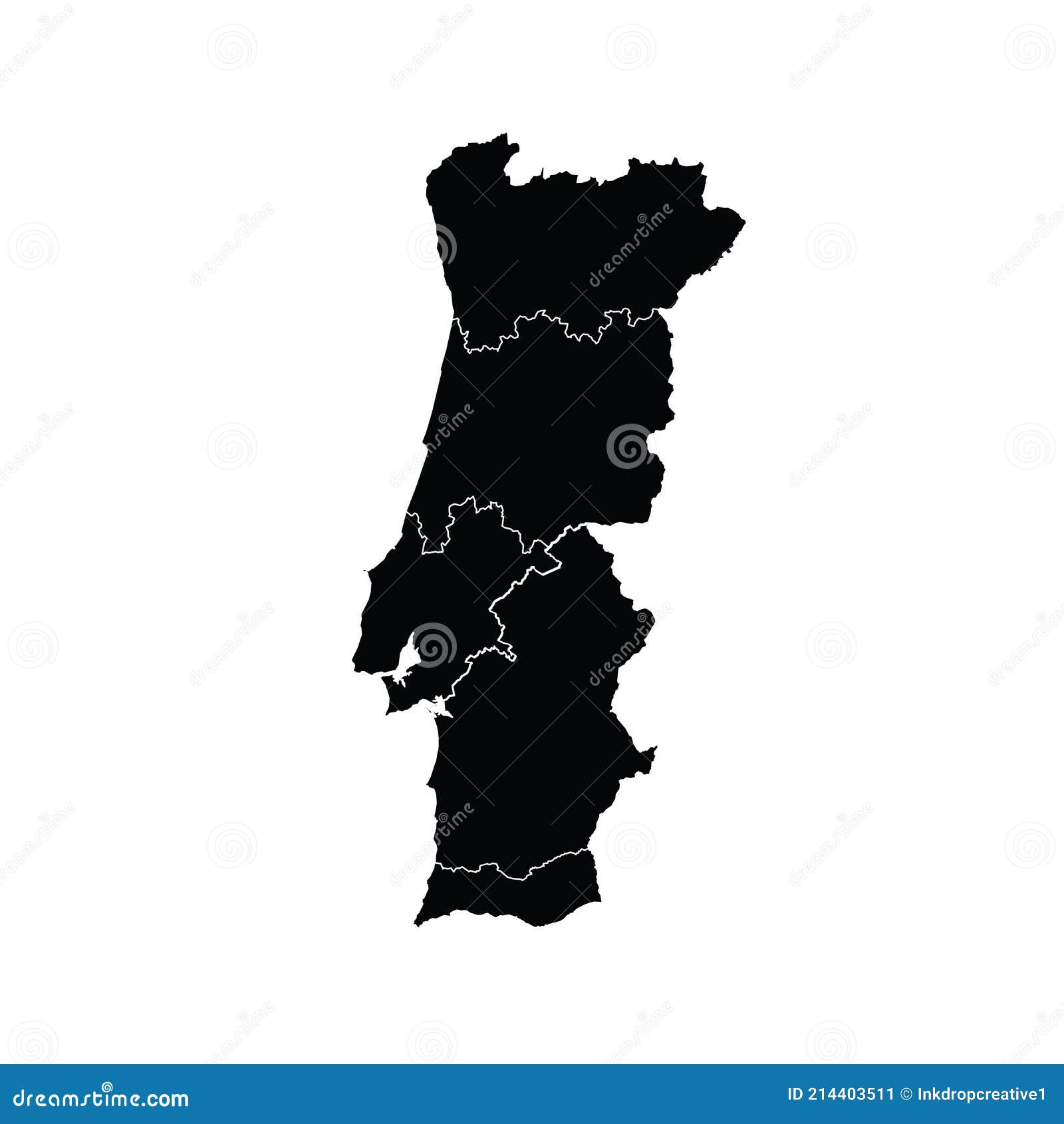 Portugal Country Detailed Editable Map Cartoon Vector | CartoonDealer ...