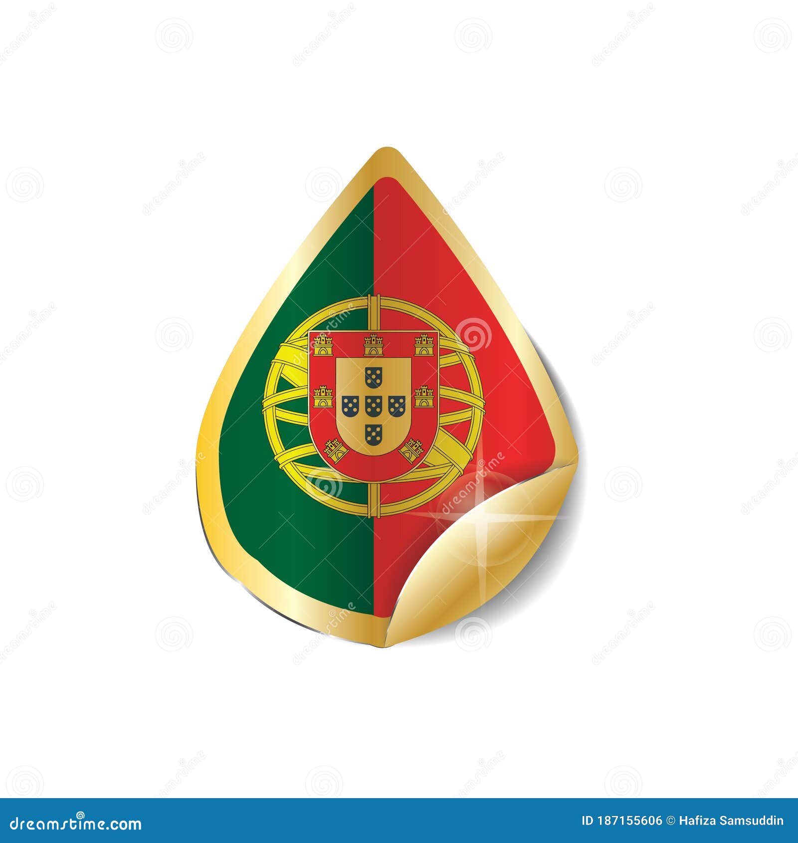 Portugal Flag Sticker. Vector Illustration Decorative Design Stock ...