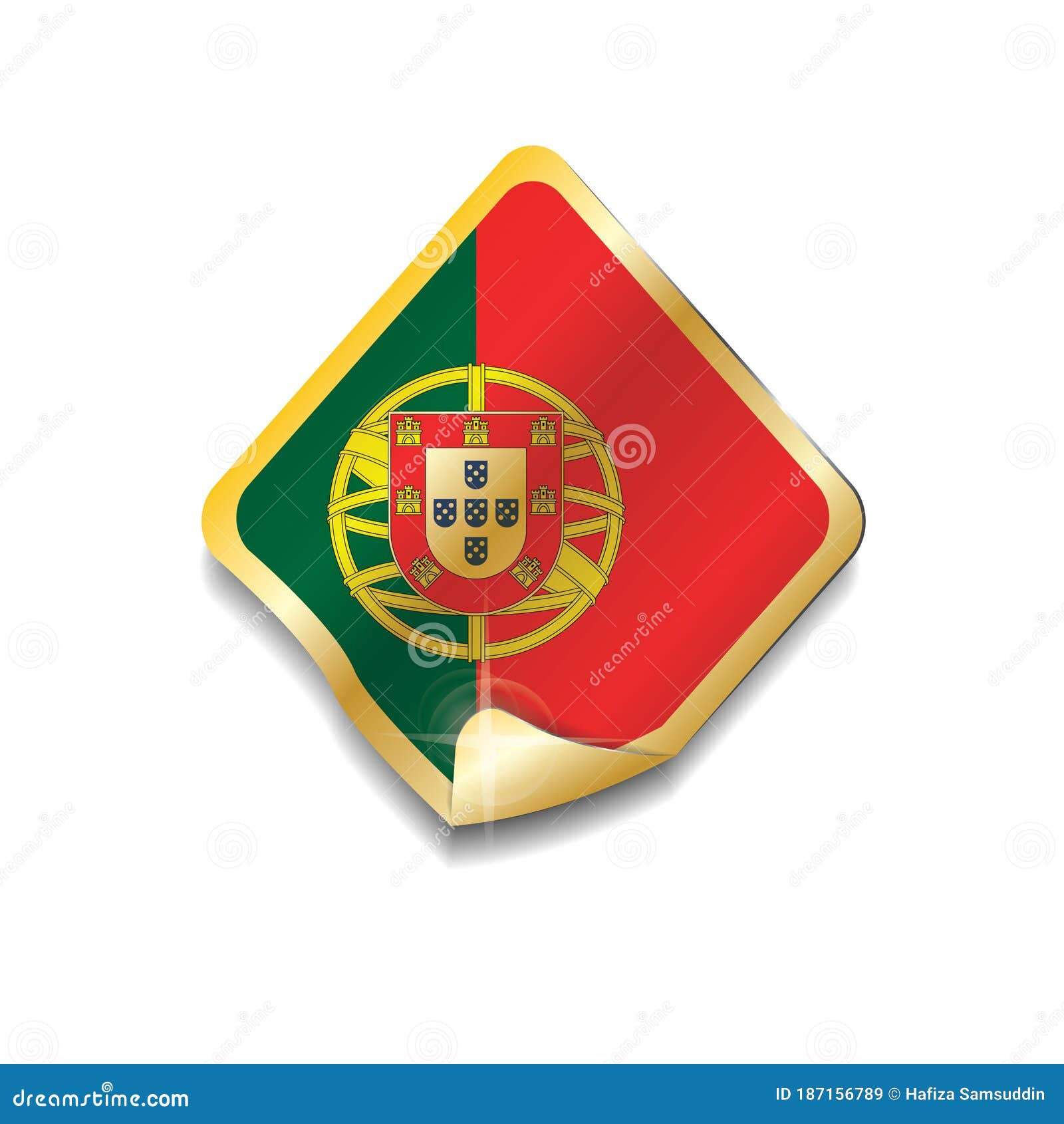 Portugal Flag Sticker. Vector Illustration Decorative Design Stock ...