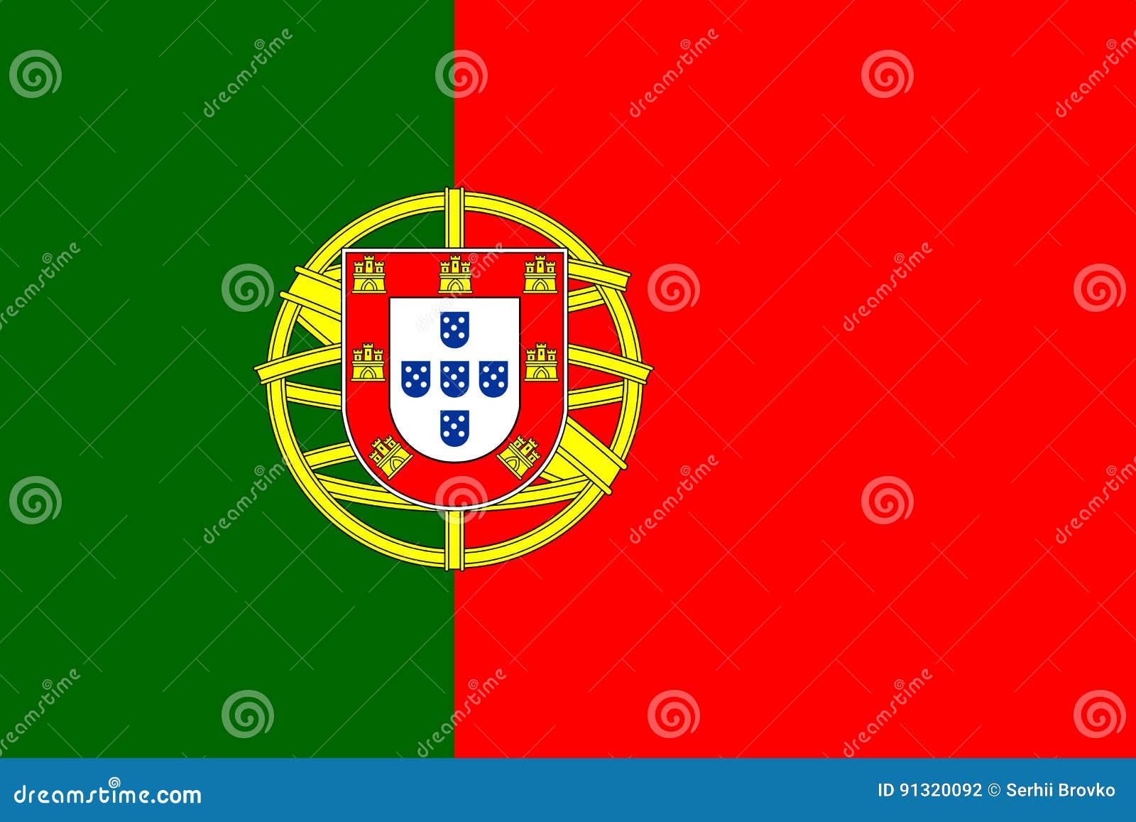 Portugal Flag Round Metal Symbol Design City Vector Art | CartoonDealer ...