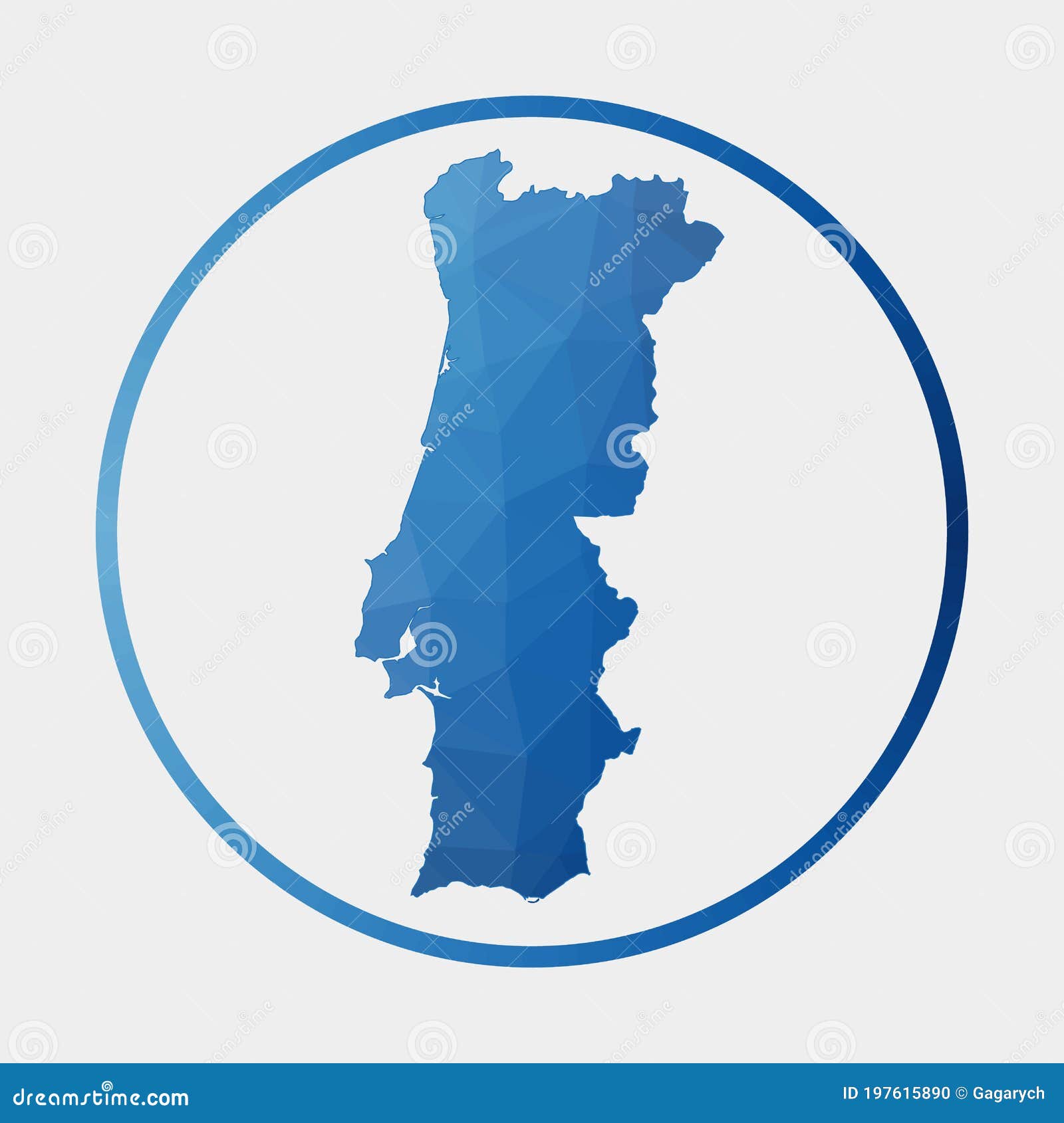 Portugal Map Icon In Trendy Design Style. Portugal Map Icon Isolated On ...