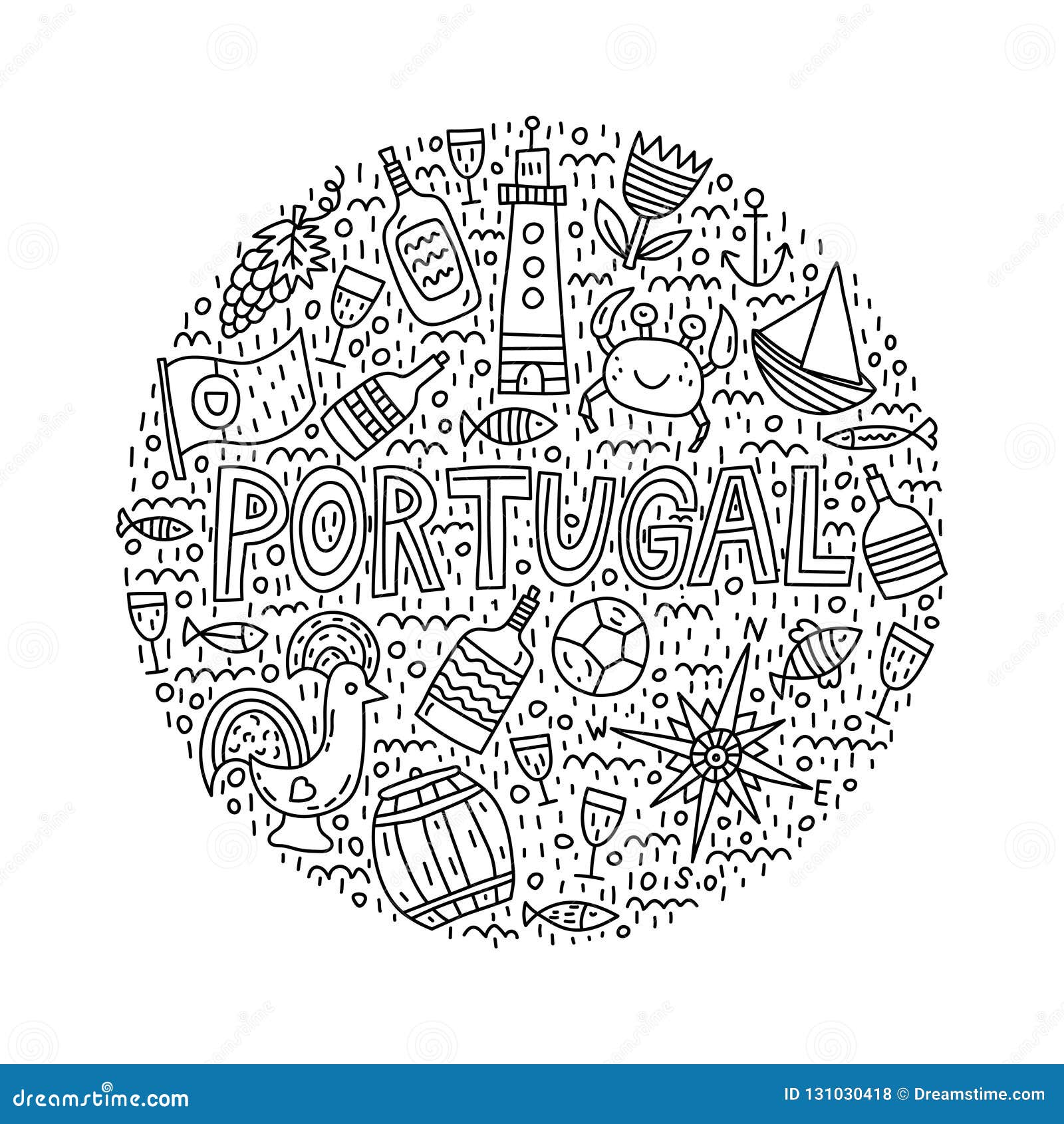 Portugal stock vector. Illustration of ball, lisboa - 131030418