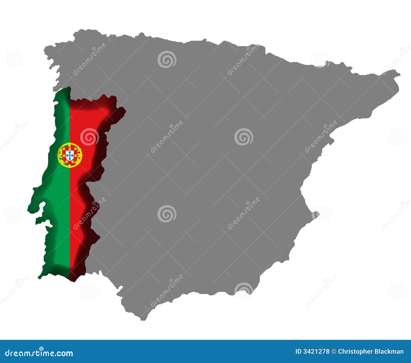 Portugal Map stock illustration. Illustration of nation - 3421278