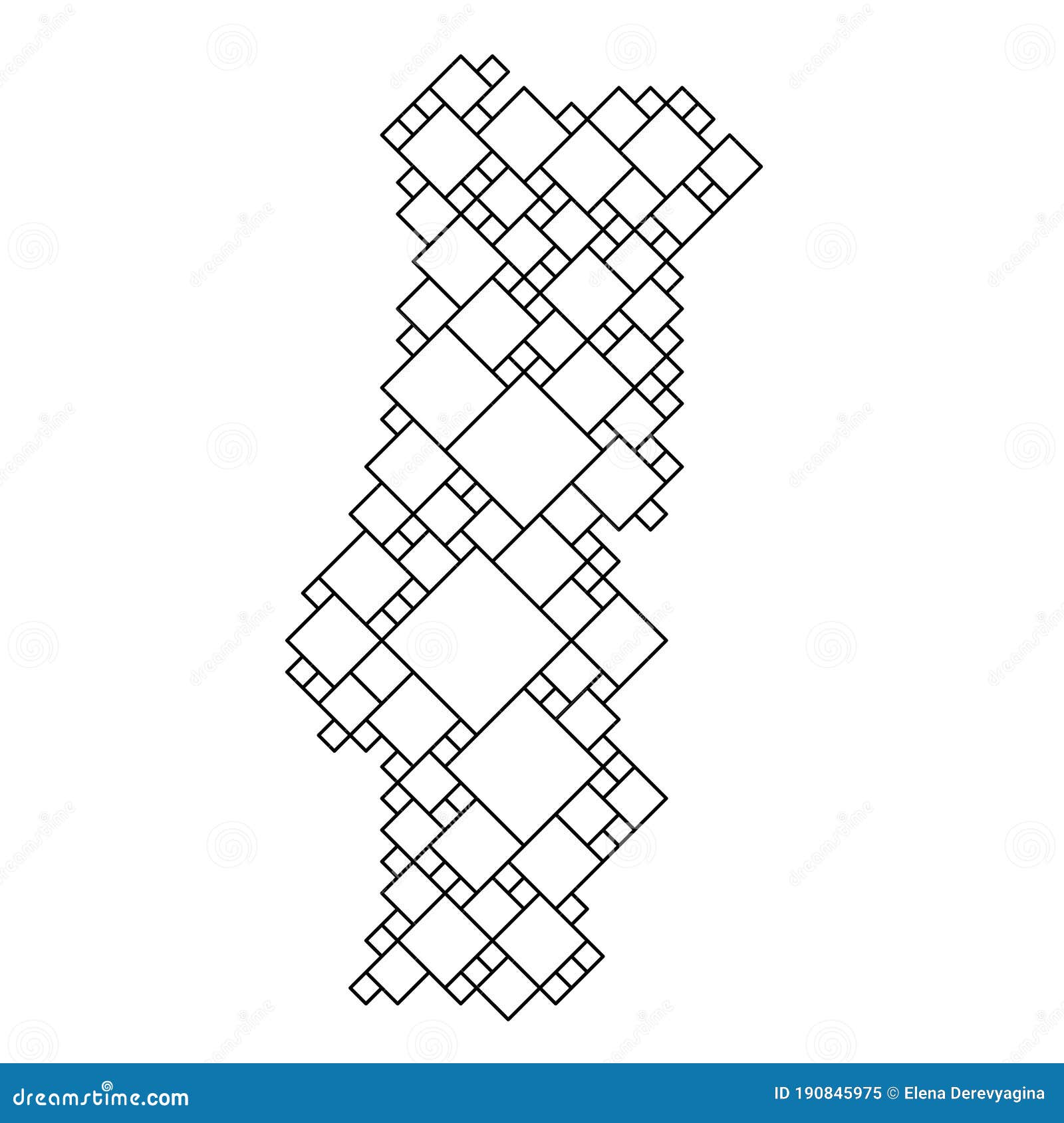 Portugal Map from Black Pattern from a Grid of Squares of Different ...
