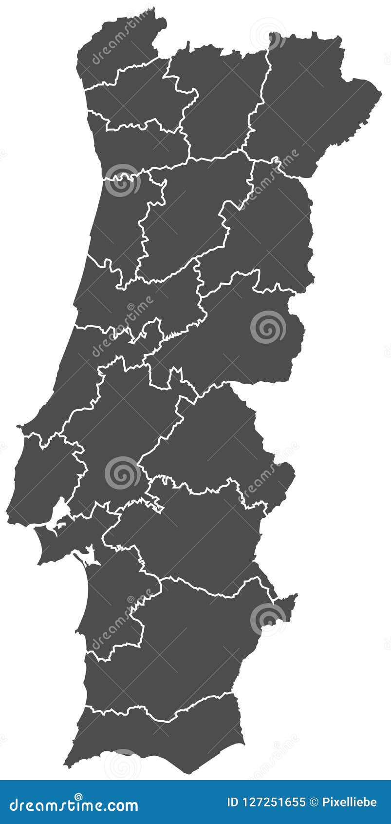 Portugal map vector stock illustration. Illustration of texture - 127251655