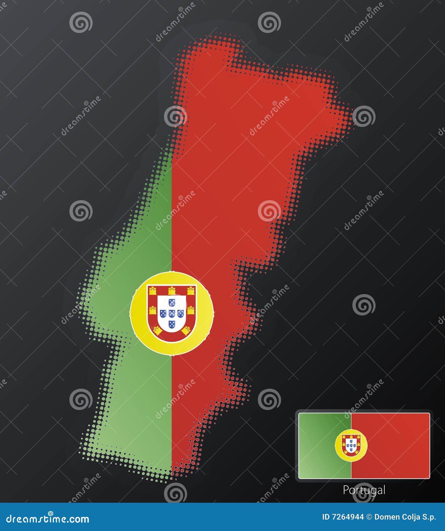 Portugal modern halftone stock vector. Illustration of stylish - 7264944