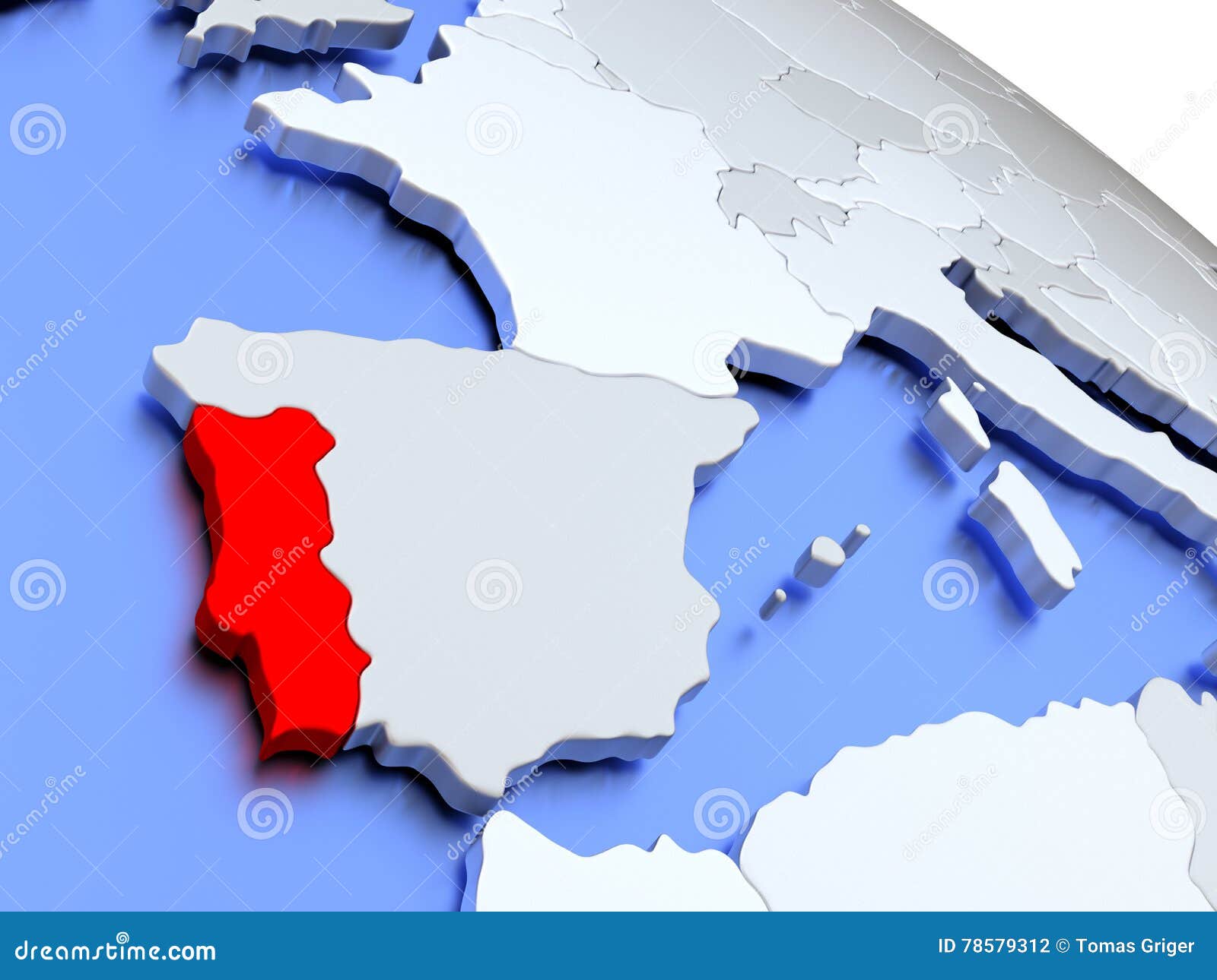Portugal no mapa do mundo ilustração stock. Ilustração de diplomacia ...