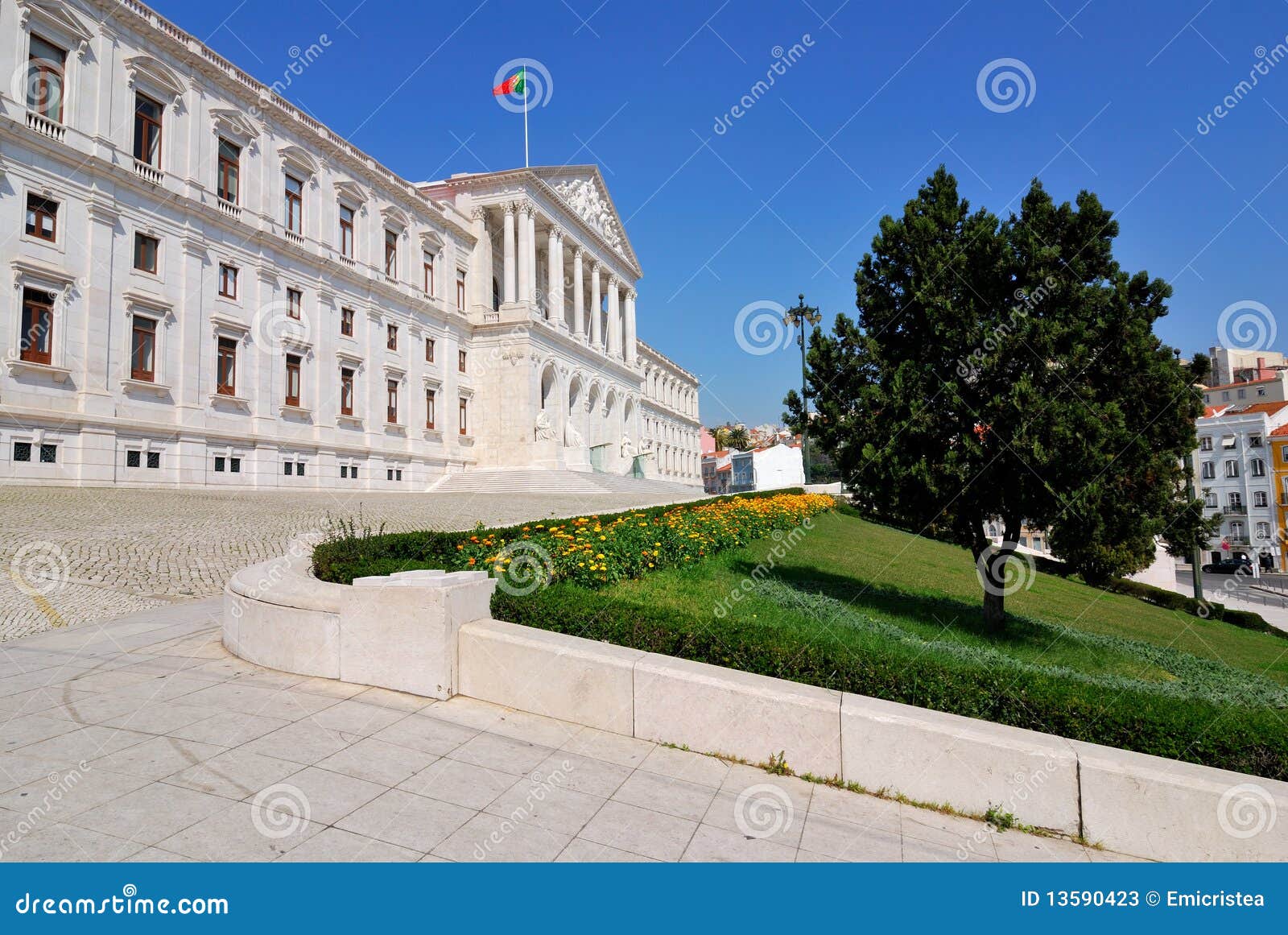 Portugal Parliament, Lisbon Stock Image - Image of ionic, central: 13590423