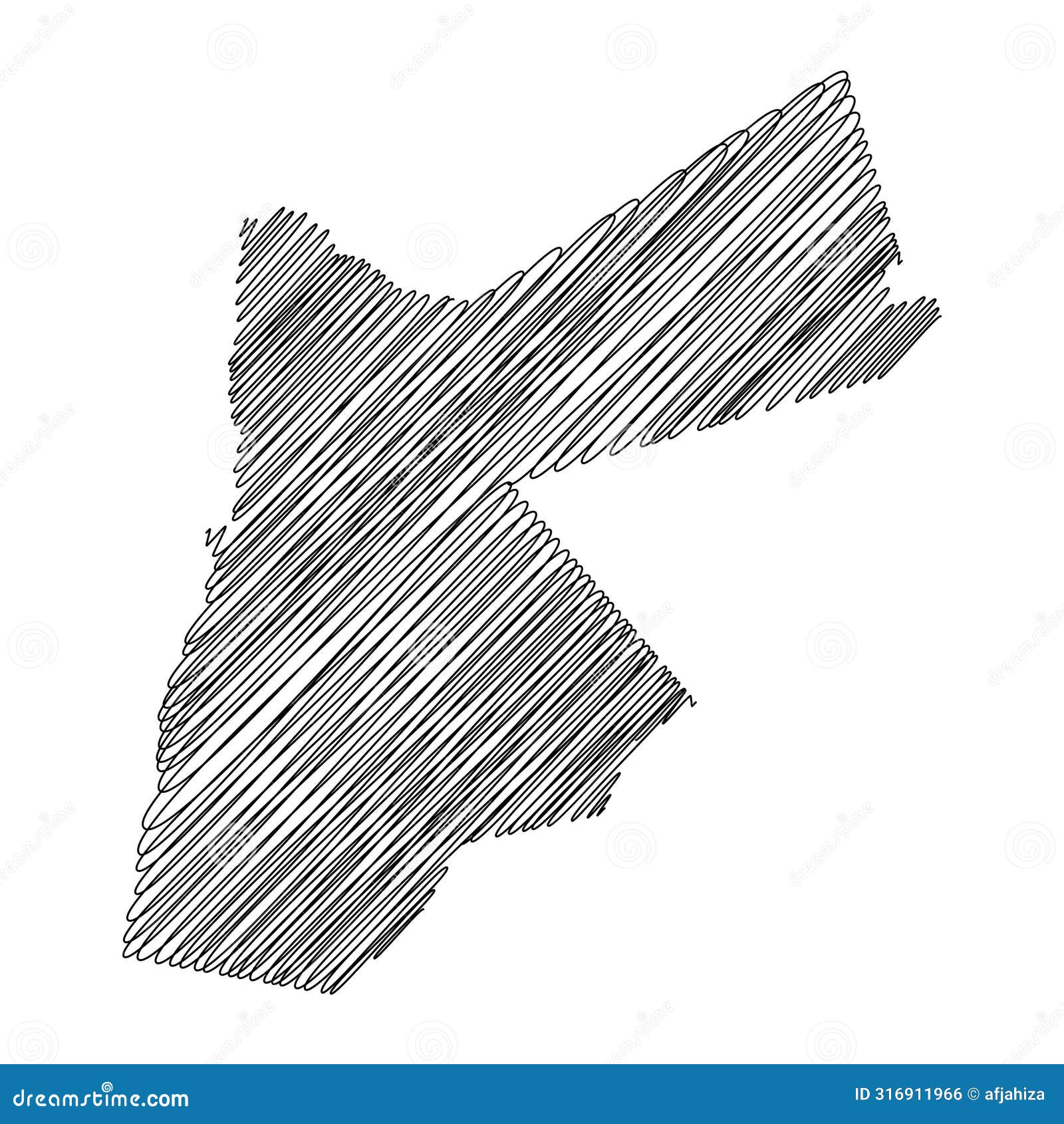 Jordan Thread Map Line Vector Illustration Stock Vector - Illustration ...