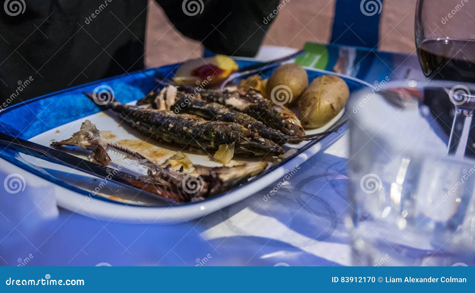 Portugal - Traditional Fish Dinner Stock Photo - Image of cooked, plate ...