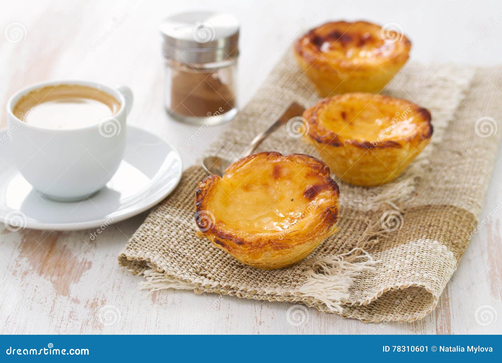 Portuguese Cake Pastel De Nata Stock Image - Image of background, cake ...