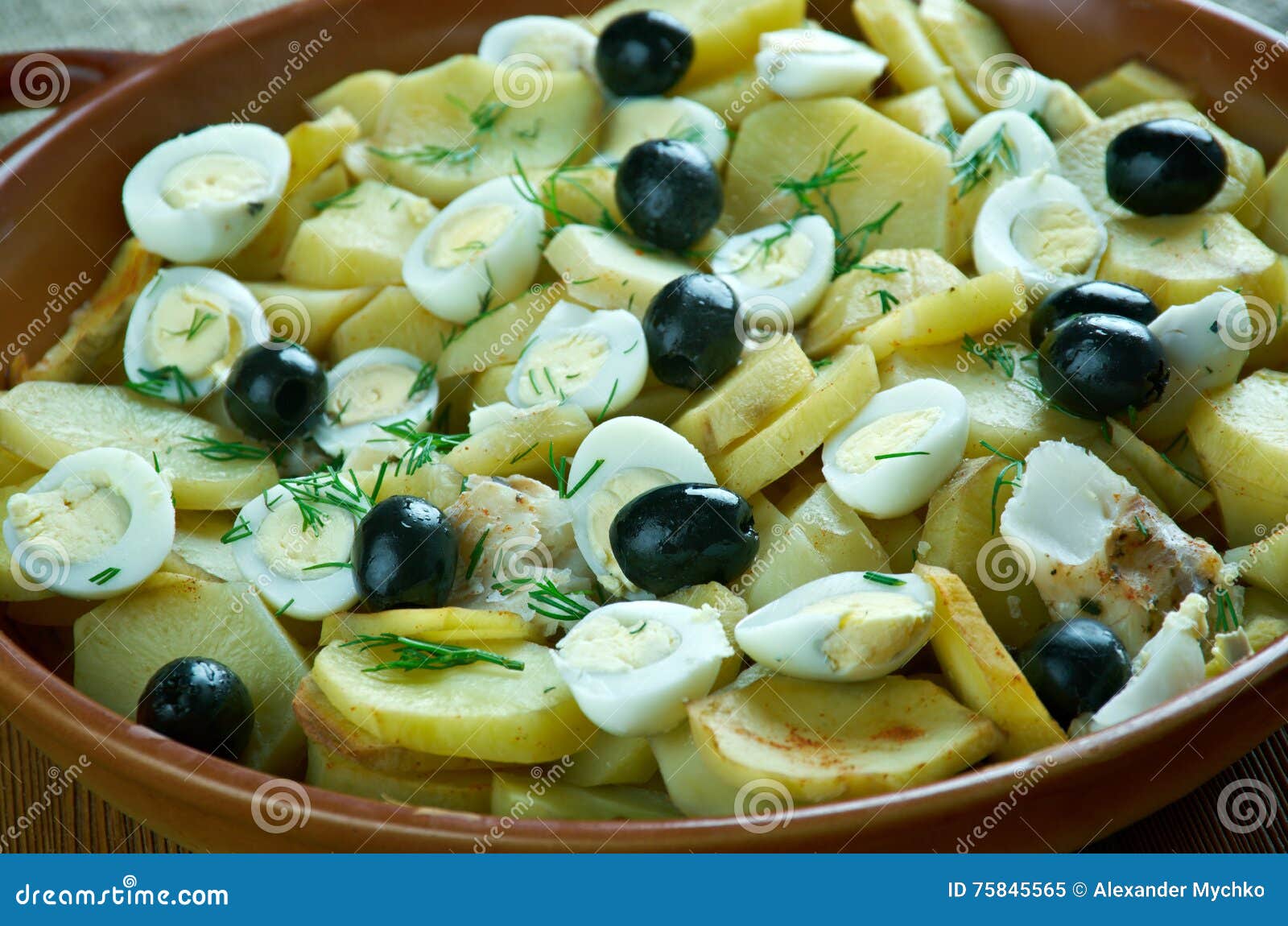 Portuguese Cod Fish Casserole Stock Image - Image of dried, bacalhoada ...