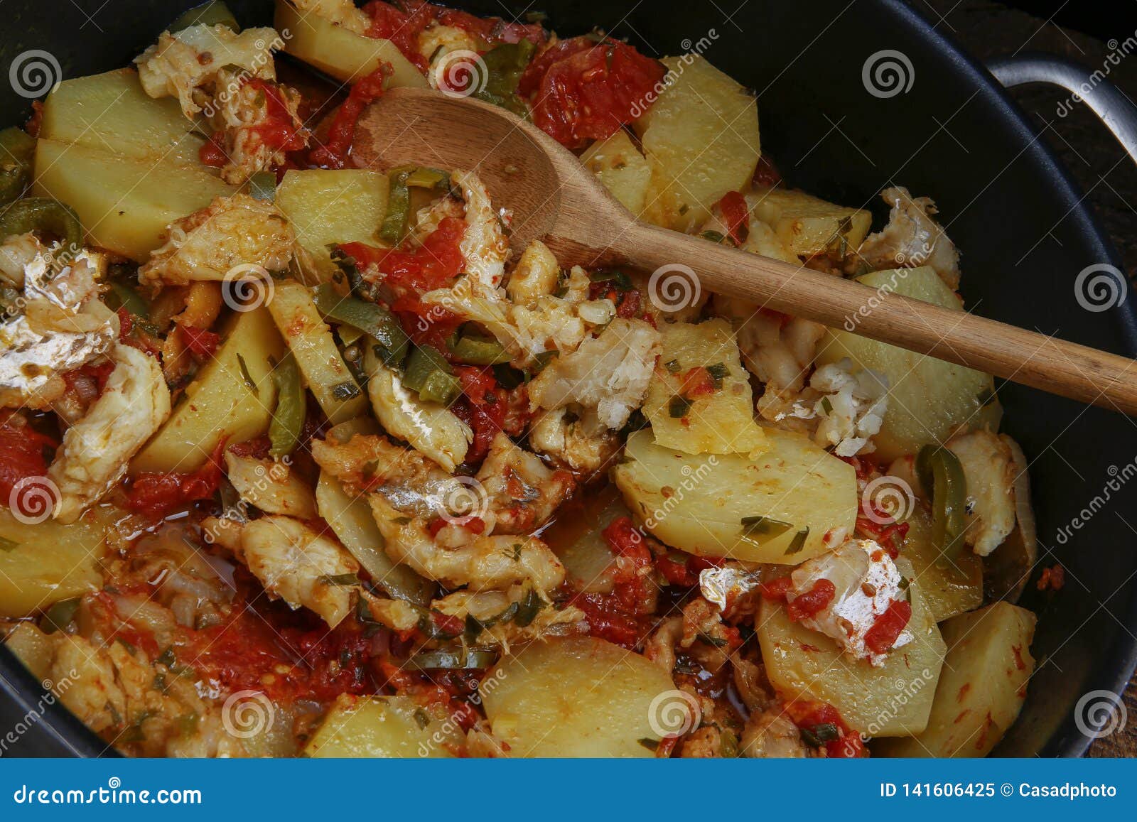 Portuguese Cod Fish Casserole Stock Image - Image of delicious, food ...