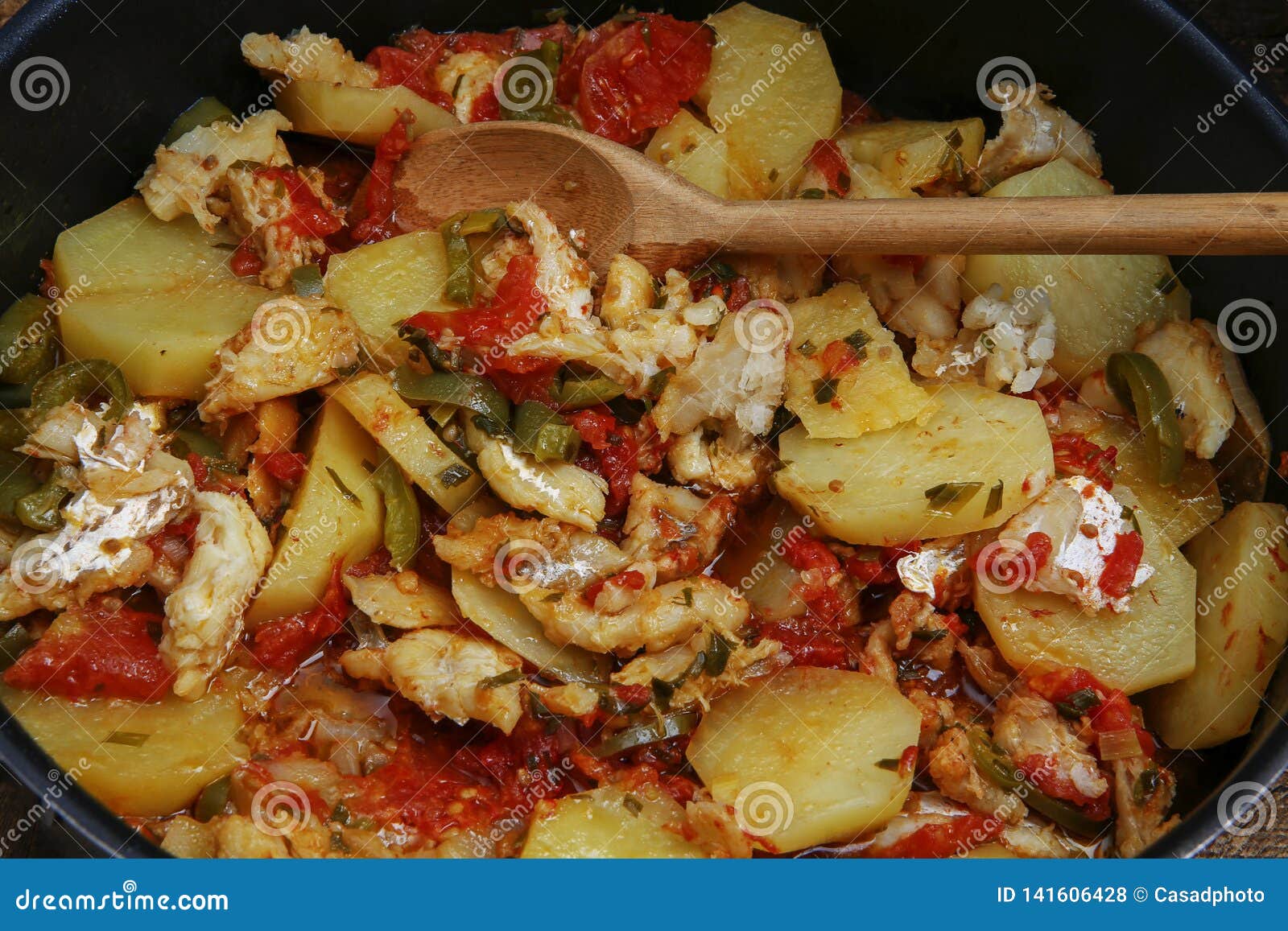 Portuguese Cod Fish Casserole Stock Photo - Image of delicious, healthy ...