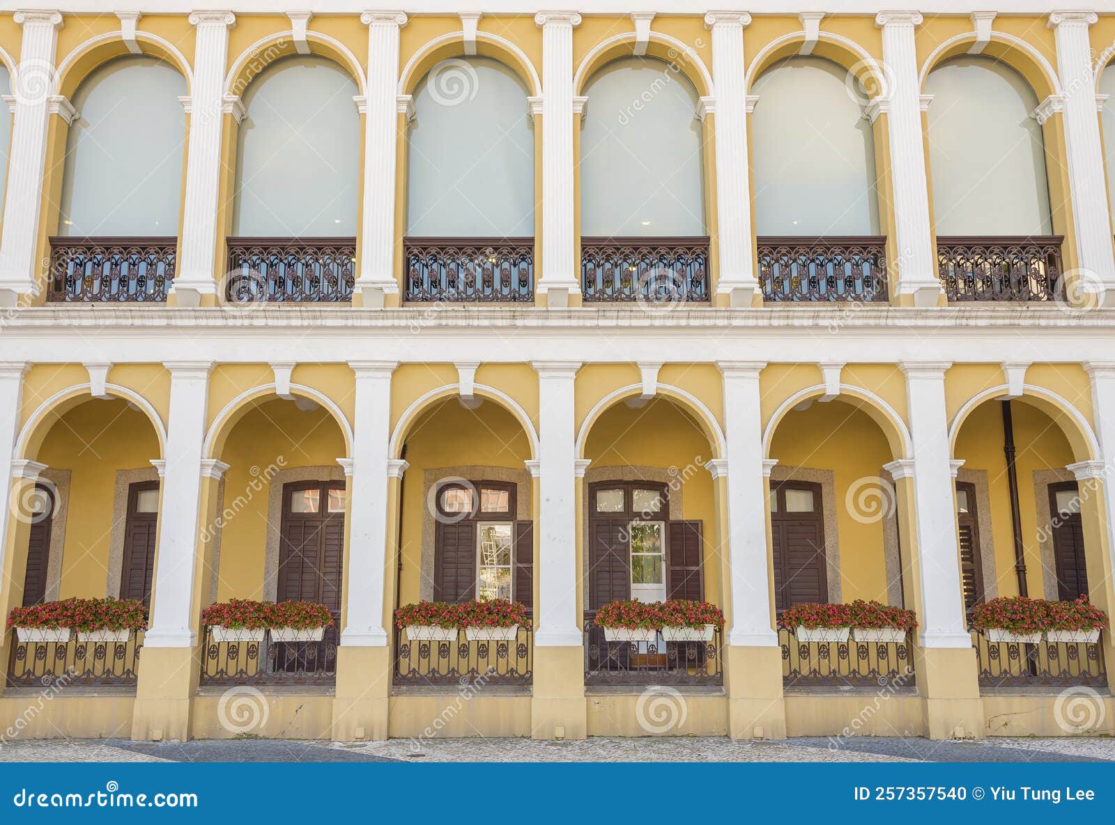 Portuguese Colonial Architecture in Macau, China Stock Photo - Image of ...