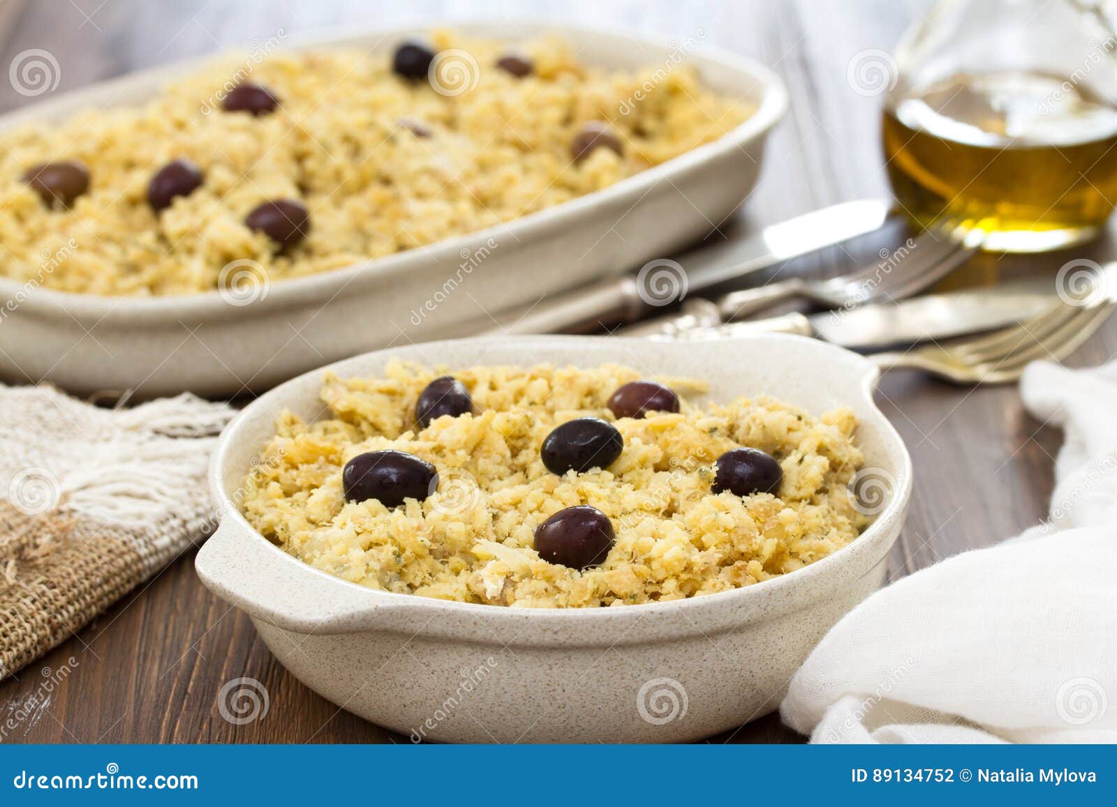 Portuguese Dish Cod Fish with Potato and Eggs on Dish Stock Photo ...