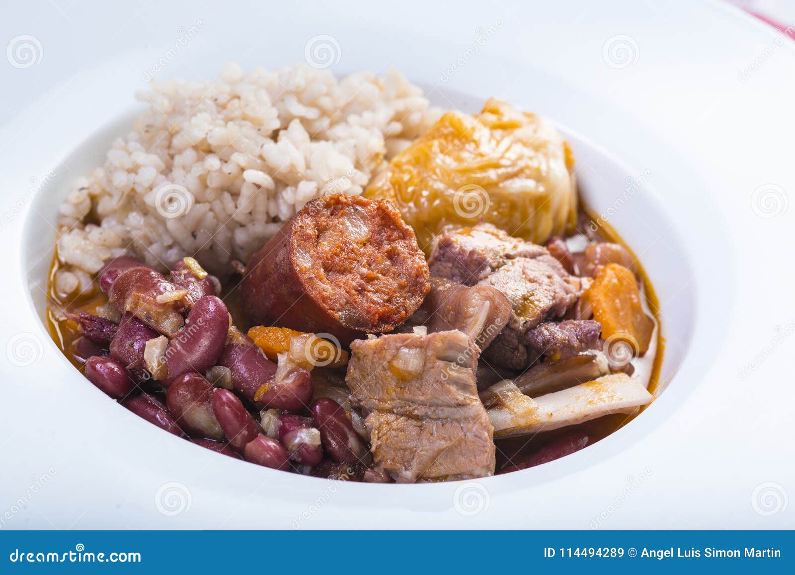 Chicken Feijoada With Chorizo Portuguese Rustic Spicy Traditional Bean ...